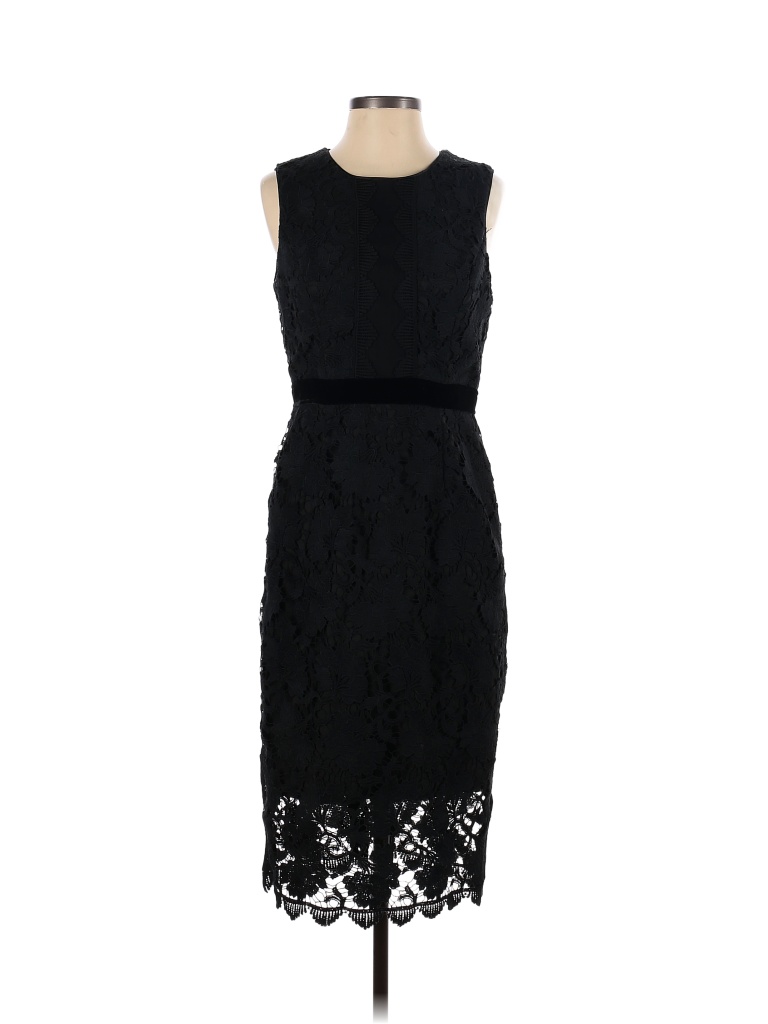 White House Black Market 100% Polyester Solid Black Cocktail Dress Size 4 - 85% off | ThredUp