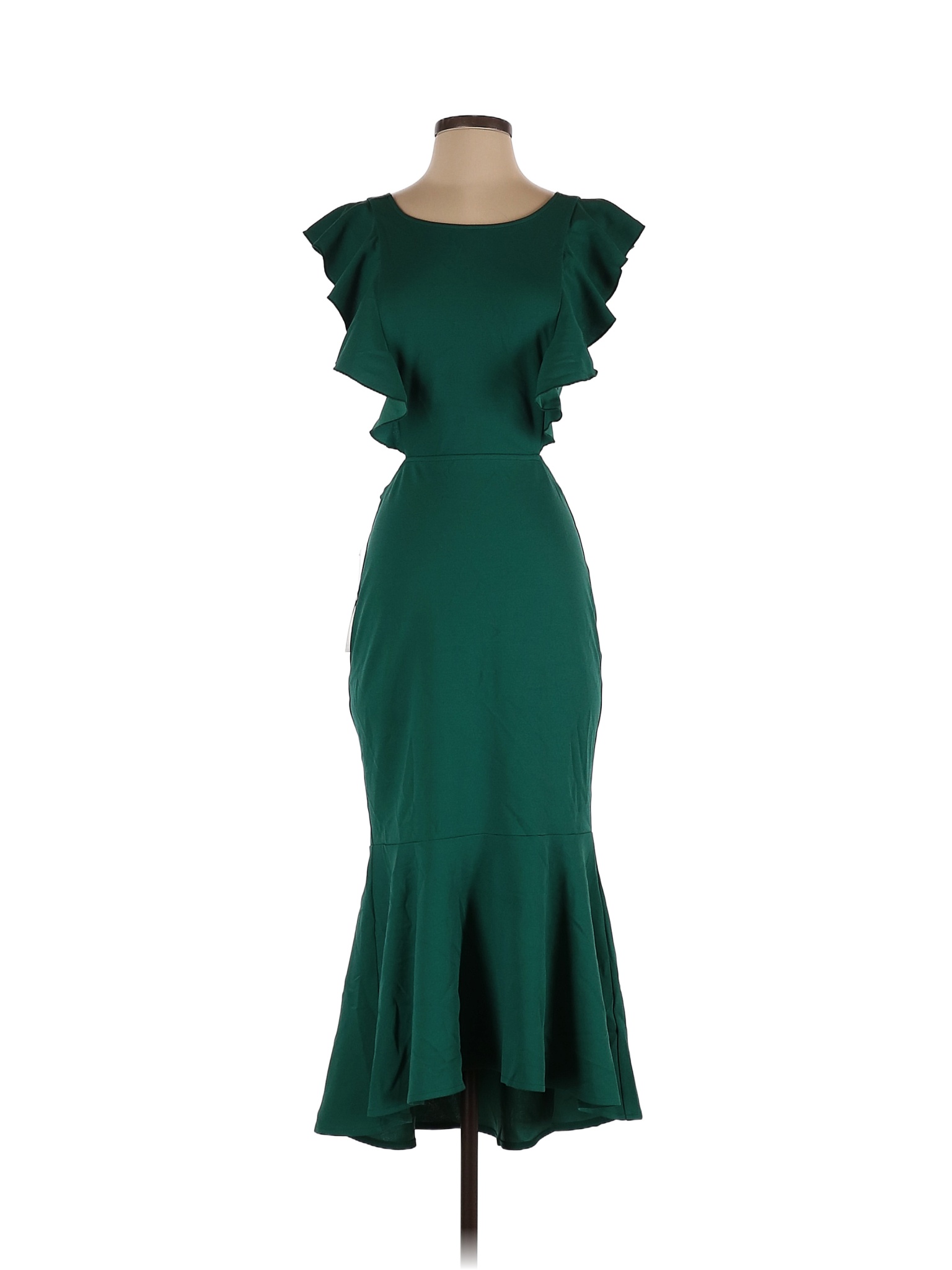 Bebe Solid Green Cocktail Dress Size S - 67% off | thredUP