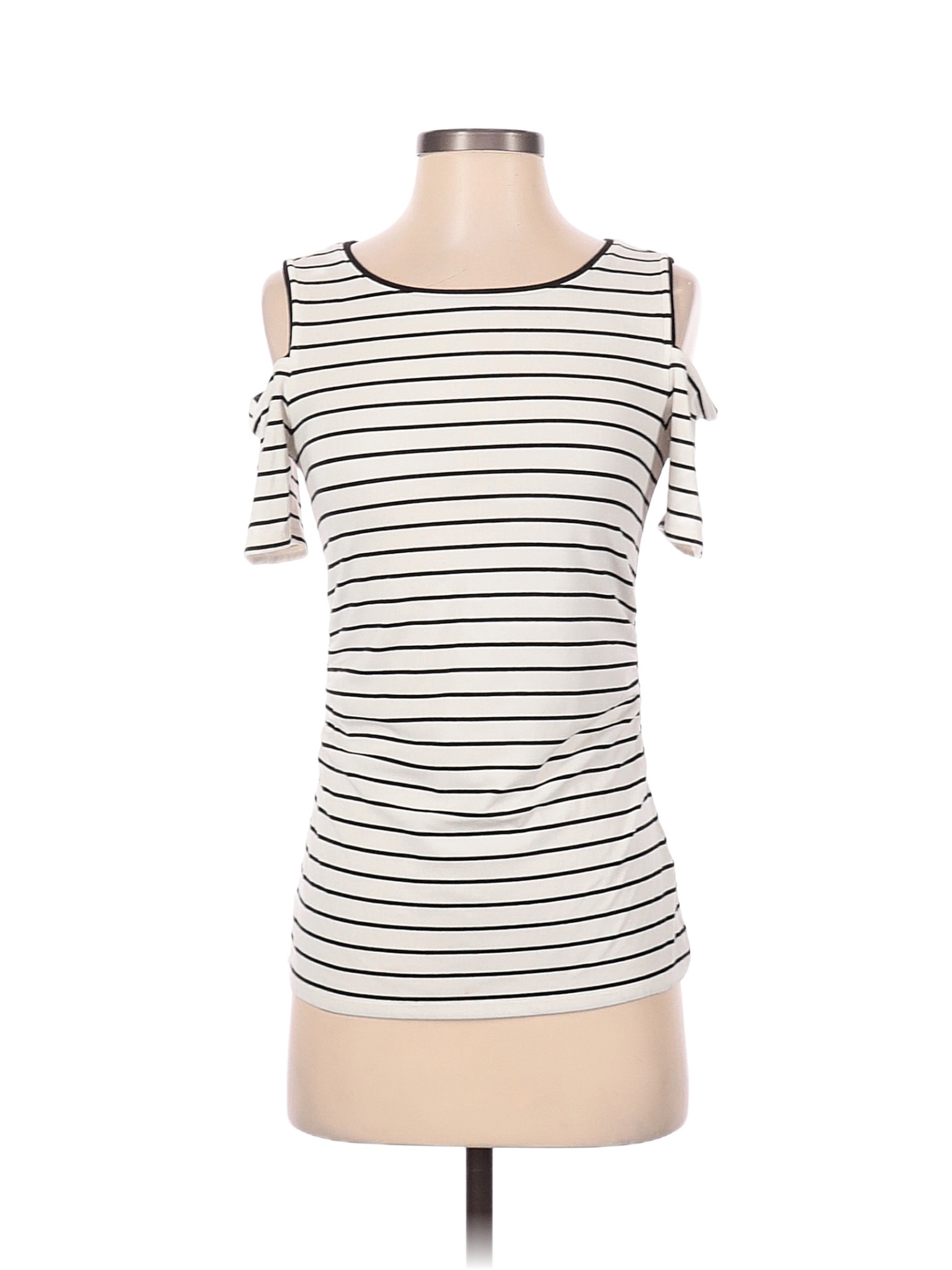 White House Black Market Stripes White Long Sleeve Top Size XS - 88% ...