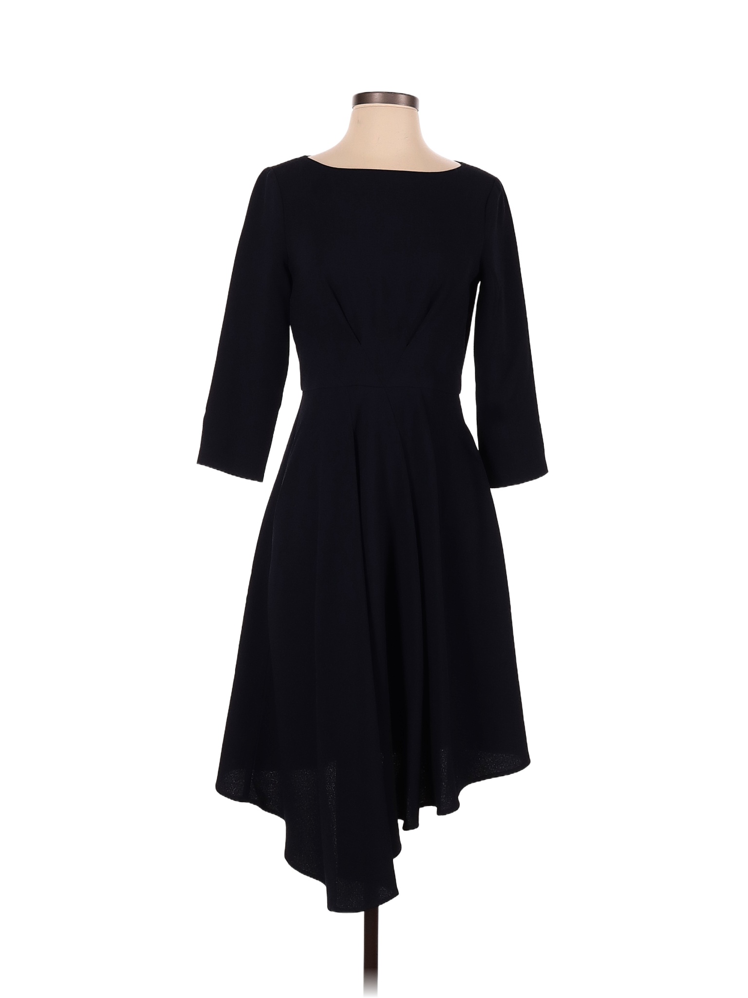 Harper Rose 100 Polyester Solid Black Blue Casual Dress Size 6 79