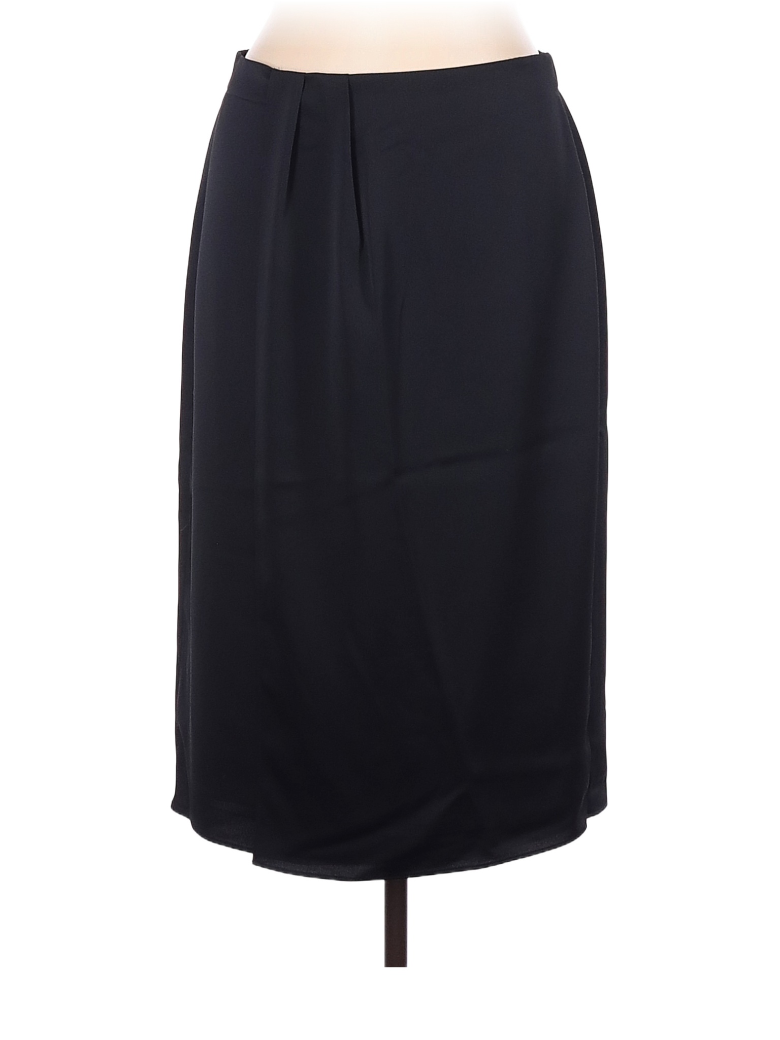 J Crew 365 100 Polyester Solid Black Casual Skirt Size 10 79 Off