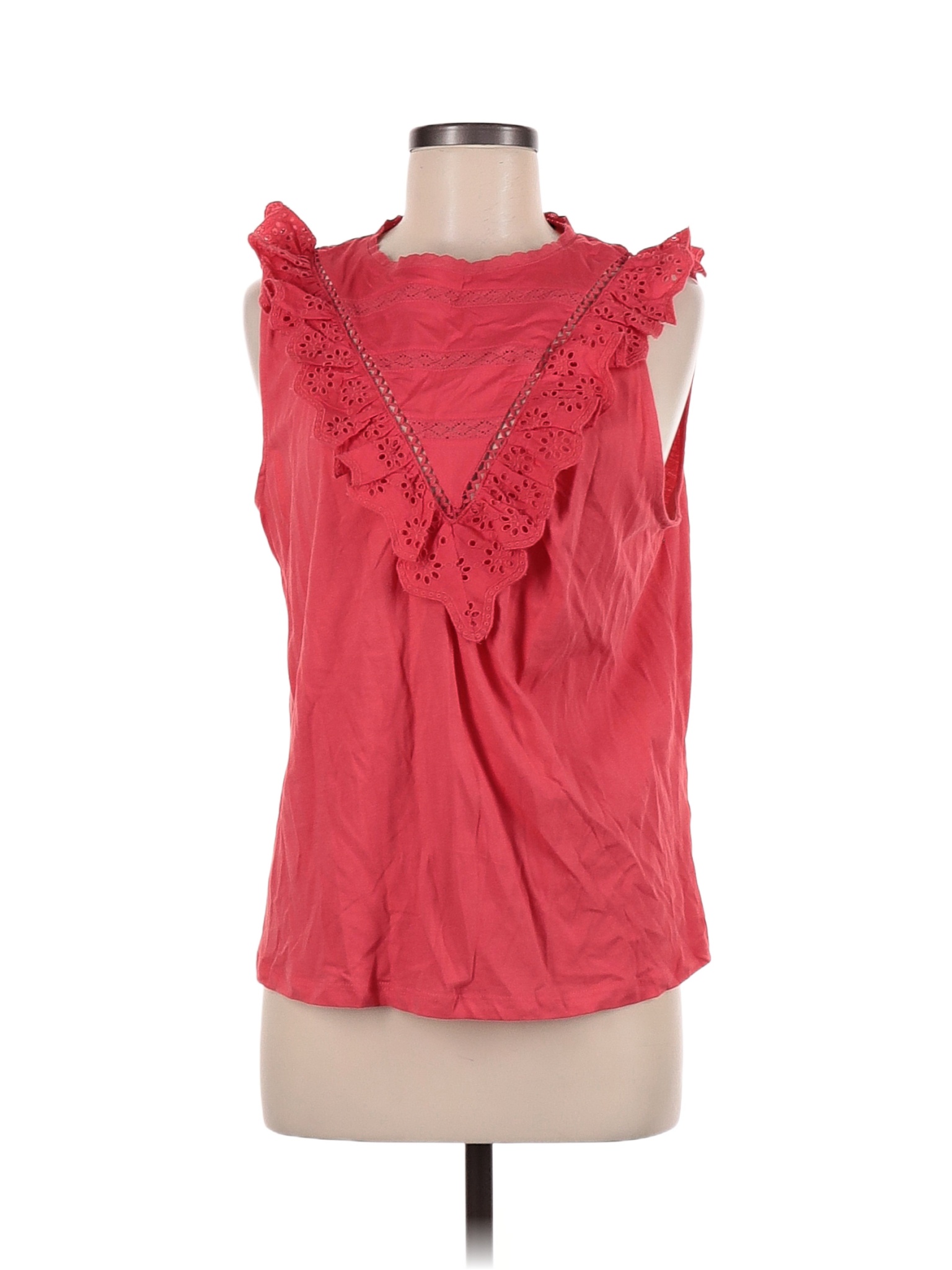 J Crew 100 Cotton Pink Sleeveless Blouse Size M 79 Off Thredup