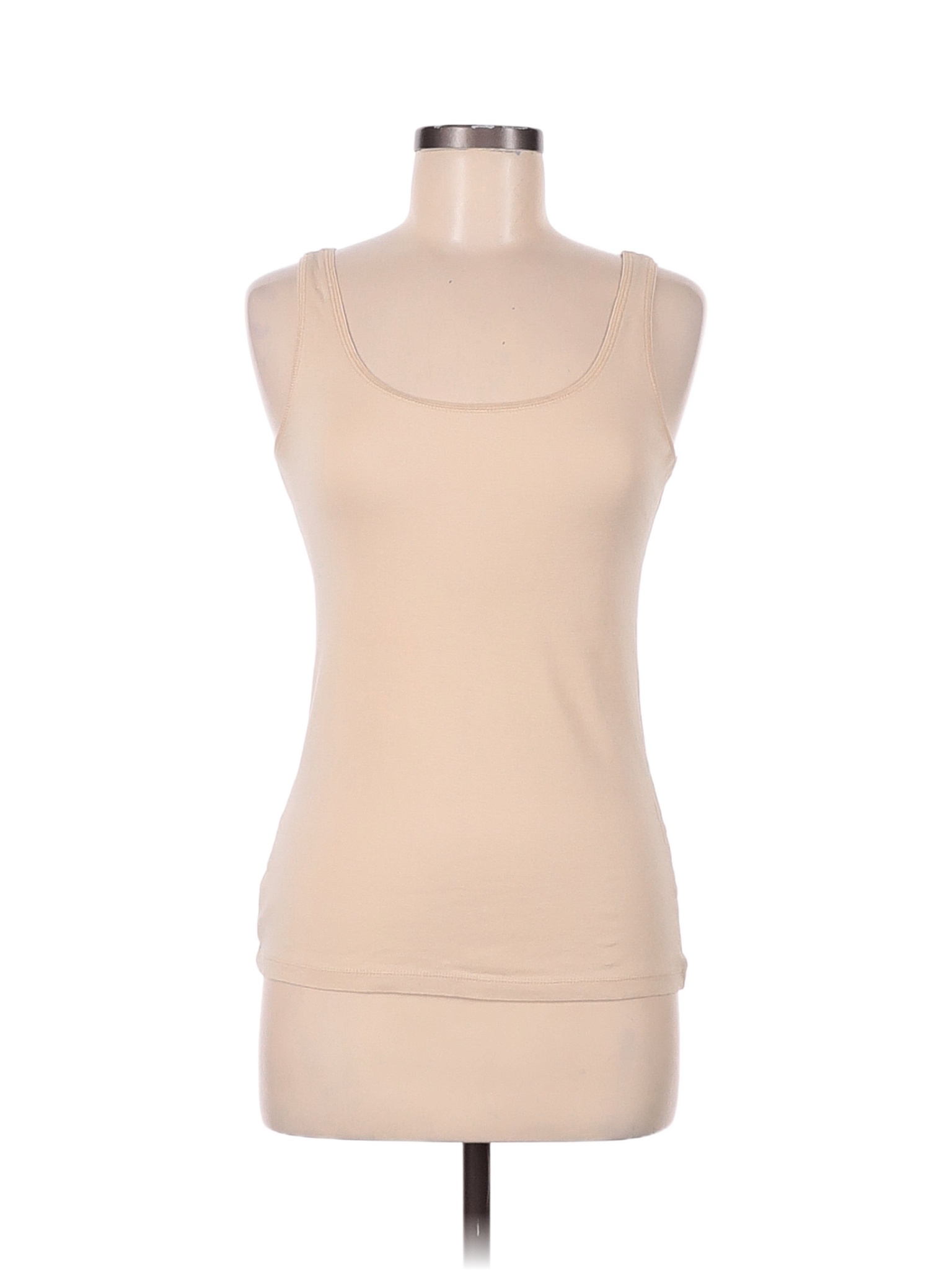 Ann Taylor Loft 100 Cotton Solid Colored Tan Tank Top Size M 61 Off