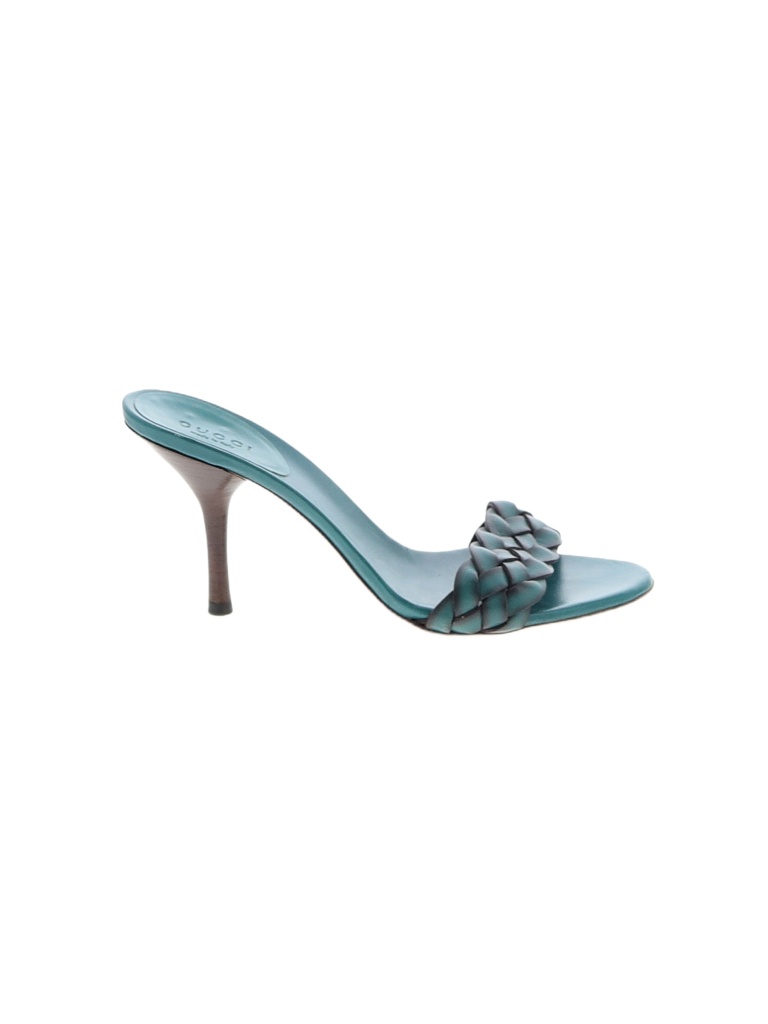 Gucci Colored Blue Woven Kitten Heel Mule/Clog Size 35 (IT) - 77% off ...