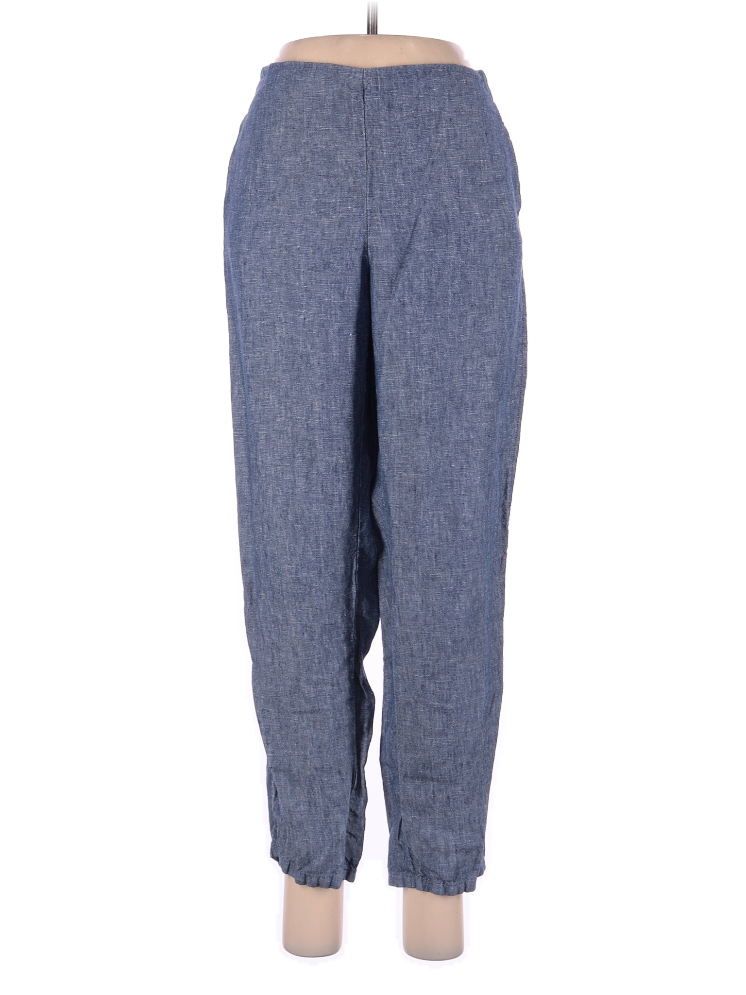 J.Jill 100% Linen Solid Blue Linen Pants Size M - 79% off | thredUP