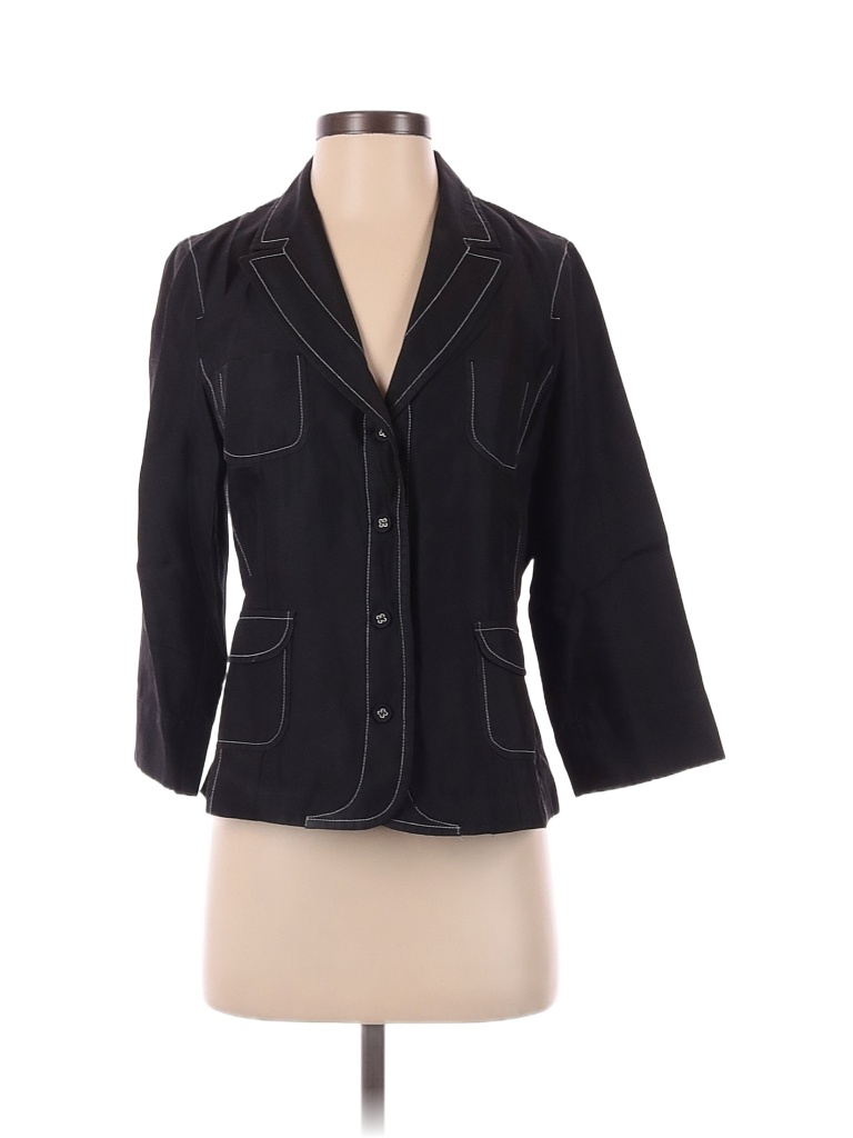 Sigrid Olsen 100% Silk Solid Black Silk Blazer Size 2 - 97% off | ThredUp