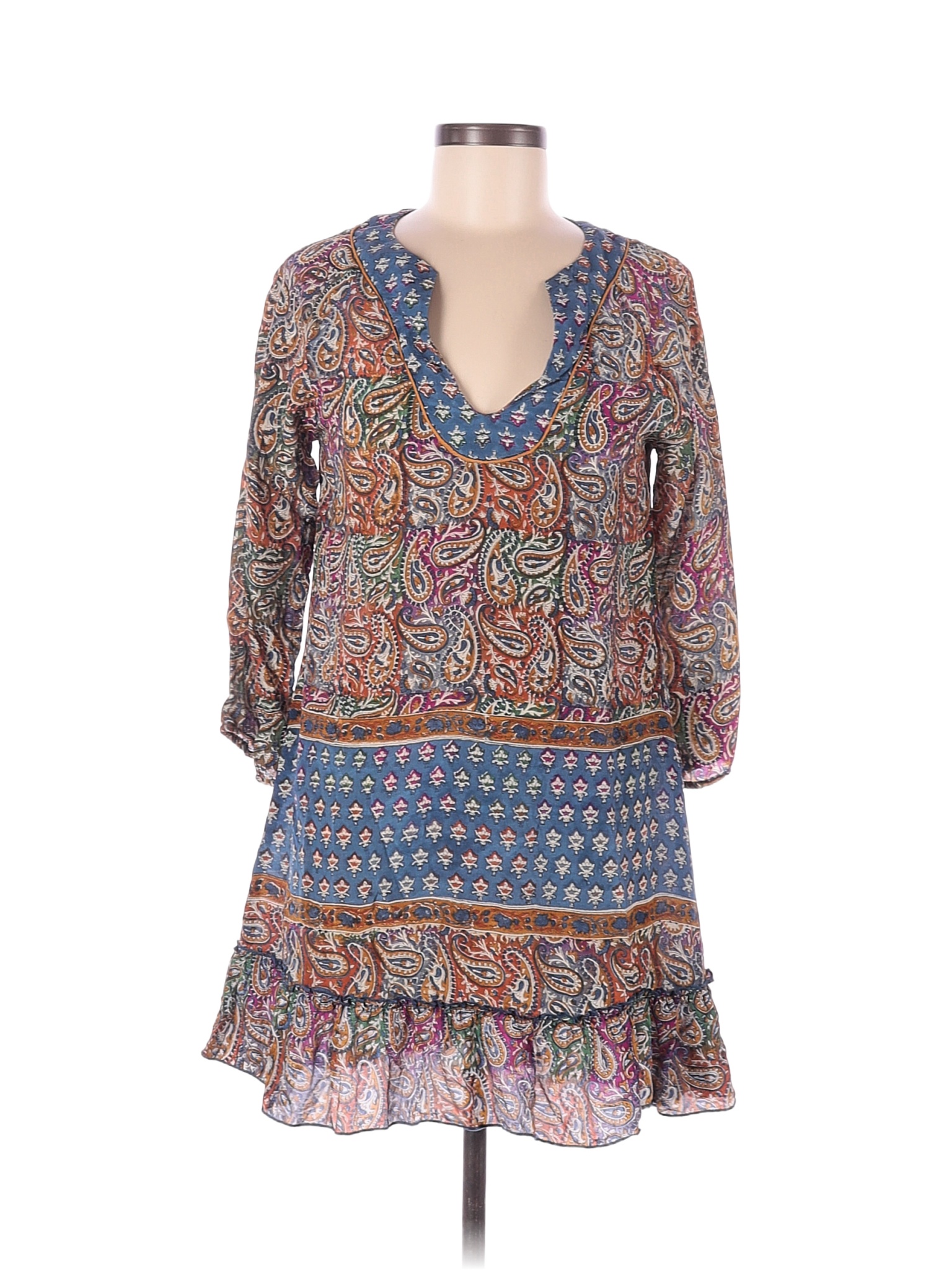 Tolani Paisley Multi Color Blue Casual Dress Size M - 83% off | thredUP
