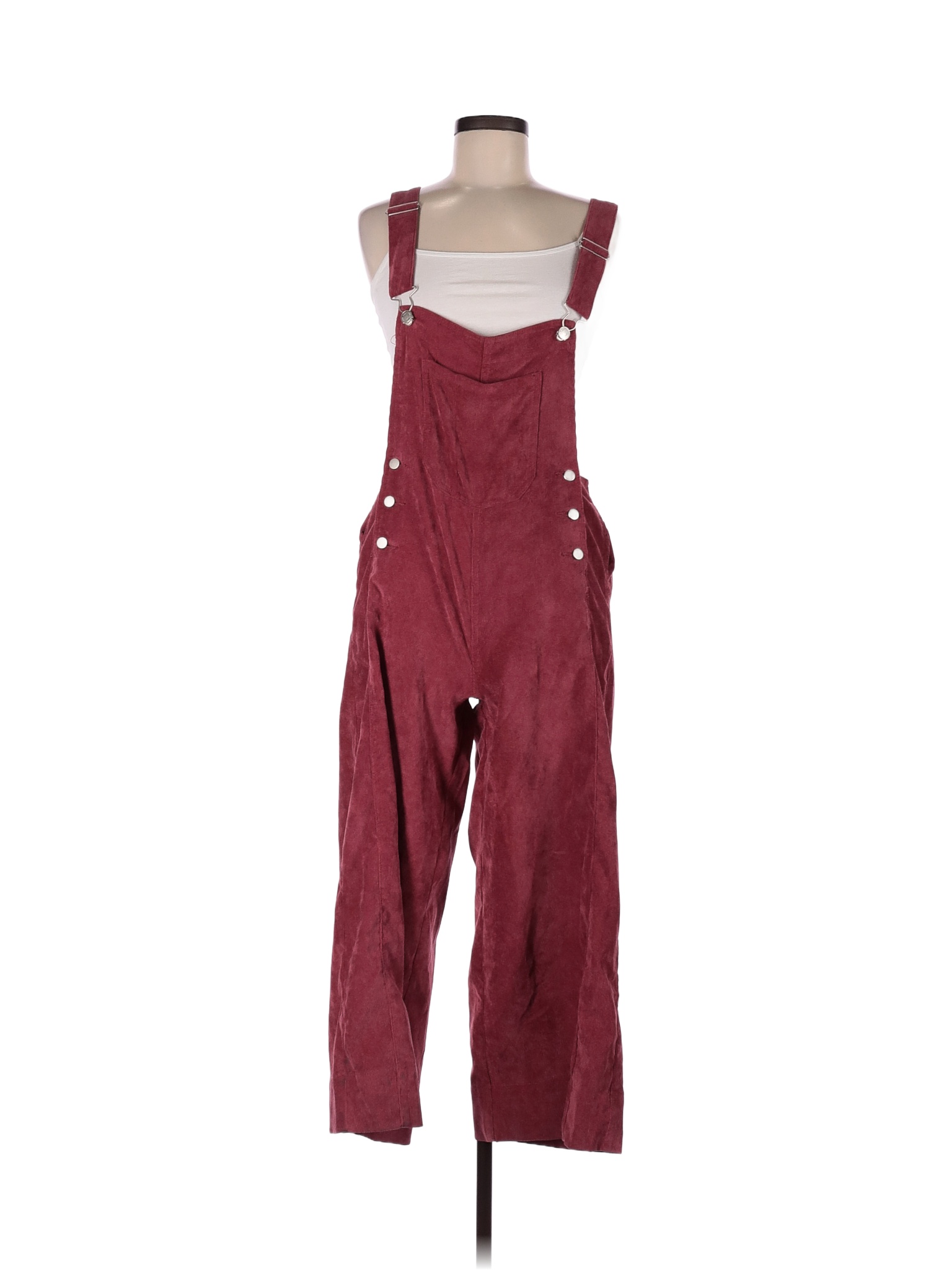 Assorted Brands Solid Colored Burgundy Overalls Size M - 31% off | ThredUp