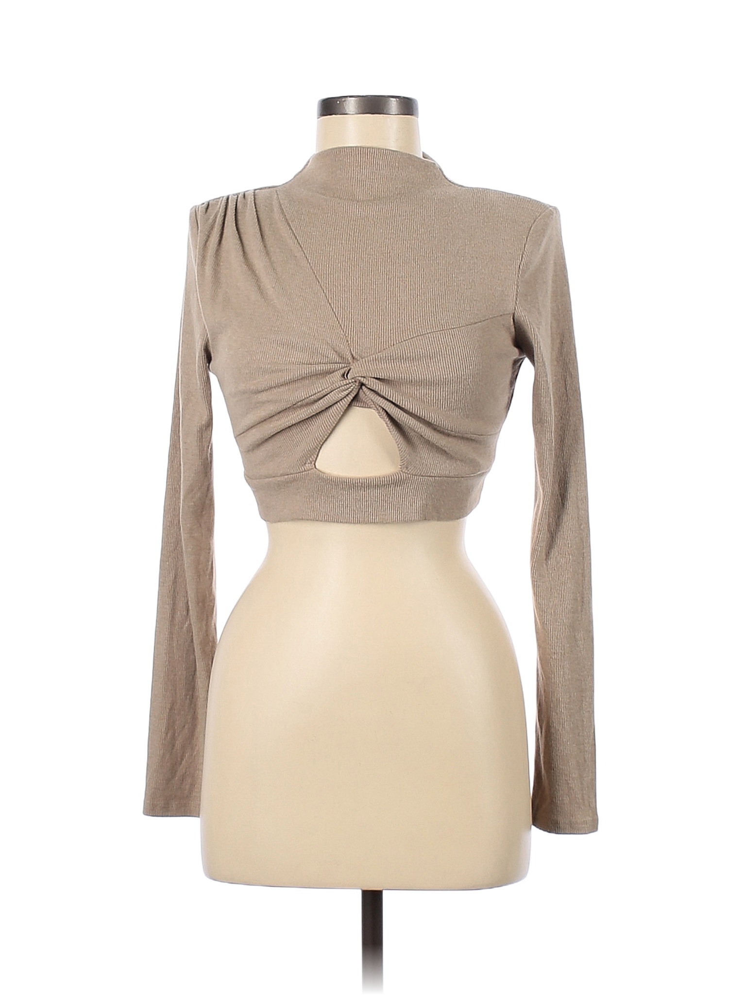 Fashion Nova Solid Colored Tan Long Sleeve Top Size M - 36% off | thredUP