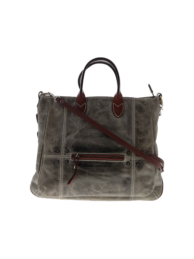 Sundance 100% Leather Gray Leather Satchel One Size - 77% off | thredUP