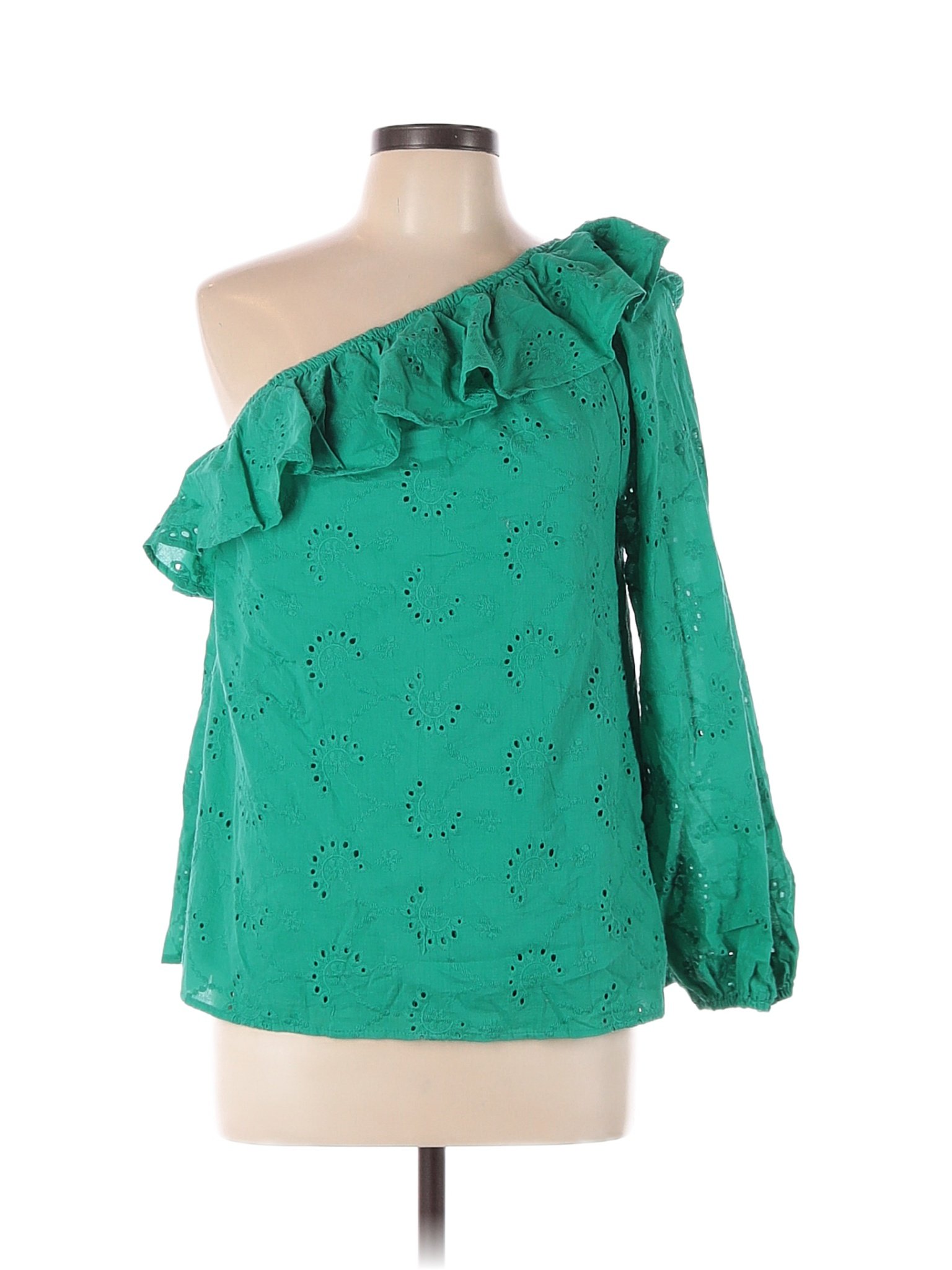 Entro Floral Colored Green Short Sleeve Blouse Size M - 57% off | thredUP
