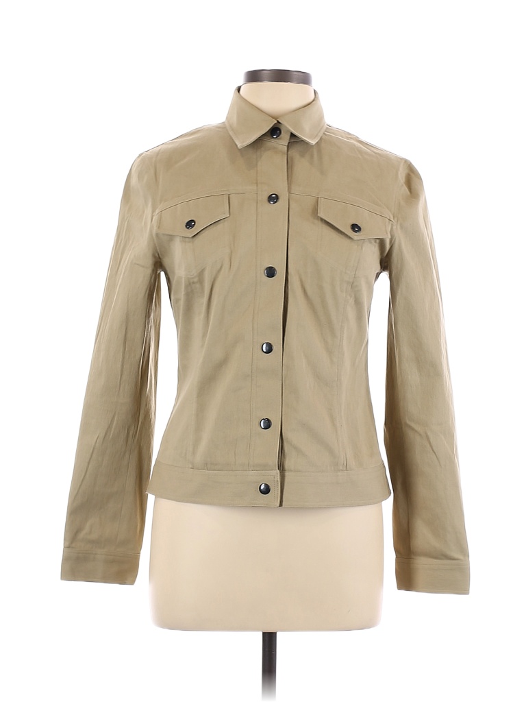 Jenne Maag Solid Colored Tan Denim Jacket Size L - 77% off | thredUP
