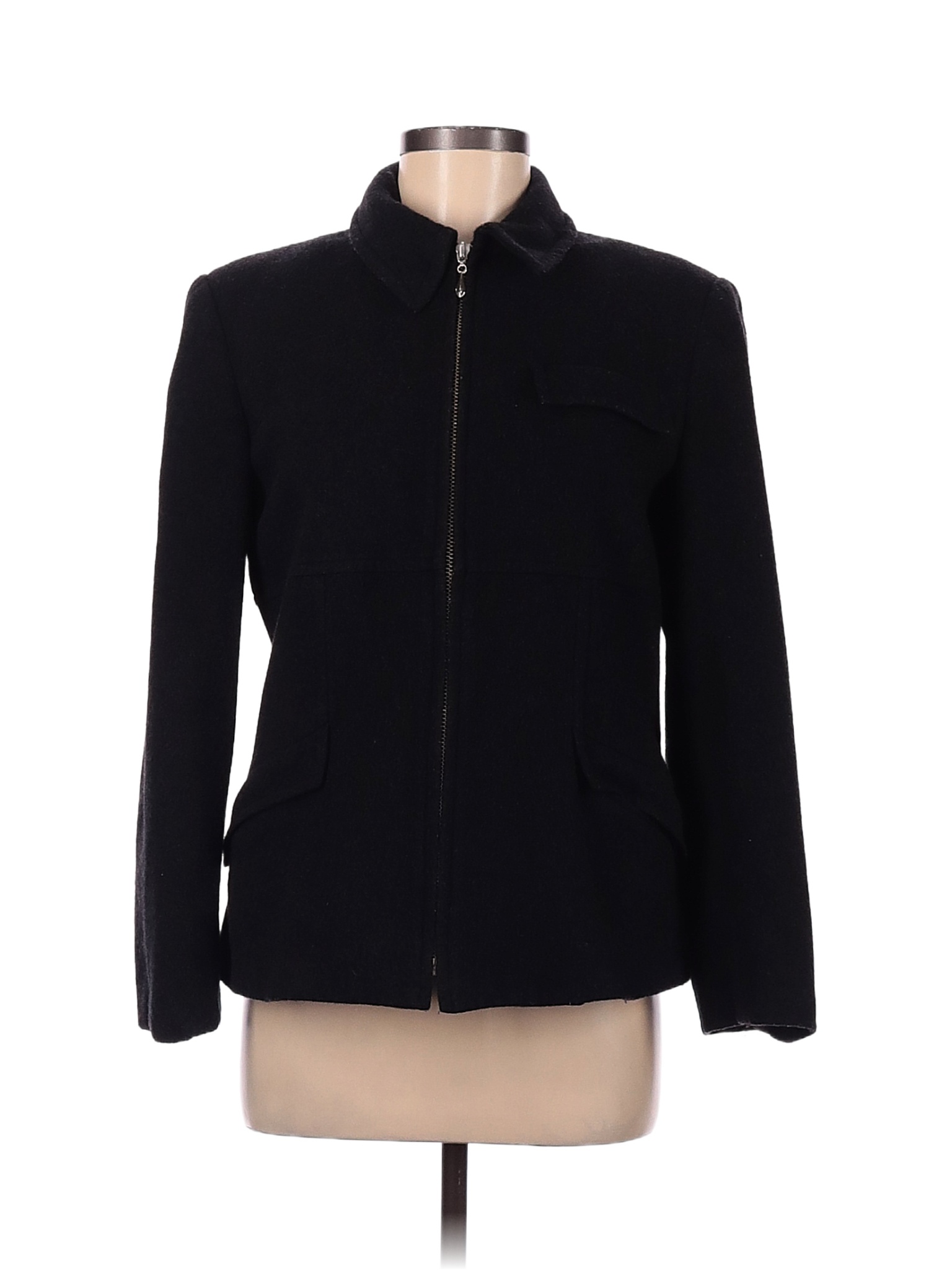 Classiques Entier Solid Black Jacket Size M - 89% off | thredUP