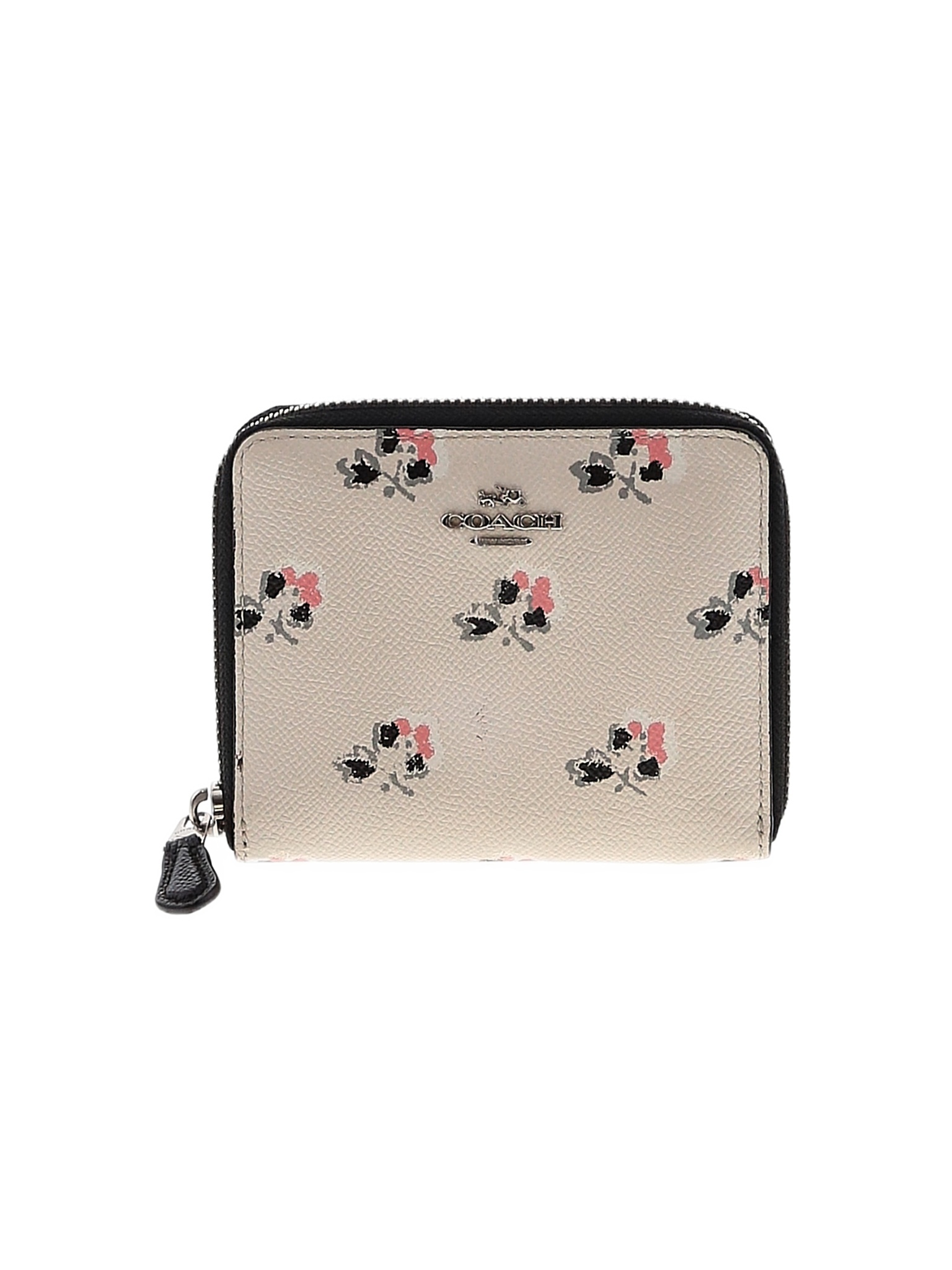 Coach 100% Leather Floral Ivory Leather Wallet One Size - 76% off | thredUP