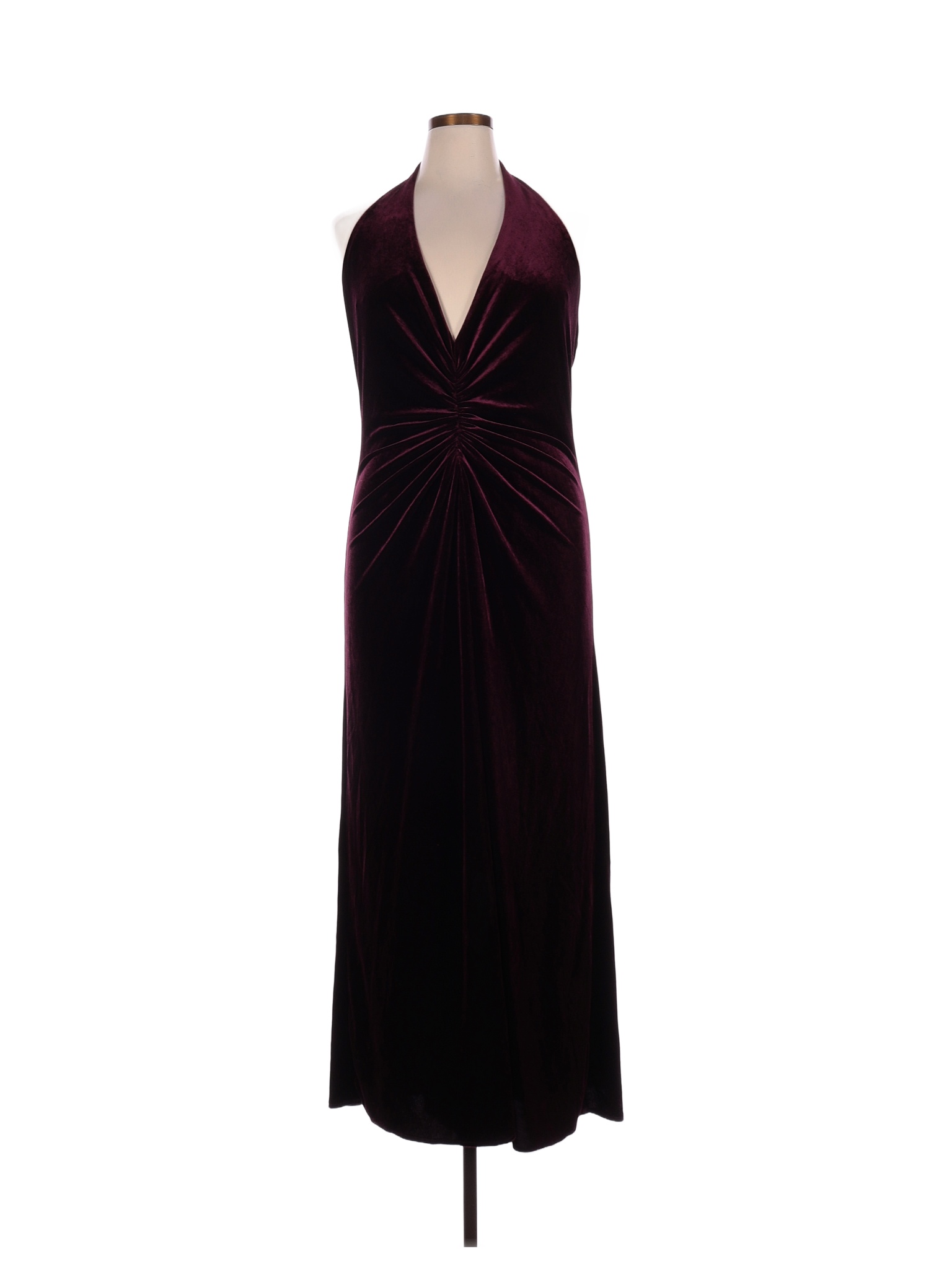 Halston Solid Burgundy Velvet Cocktail Dress Size 16 53 Off Thredup