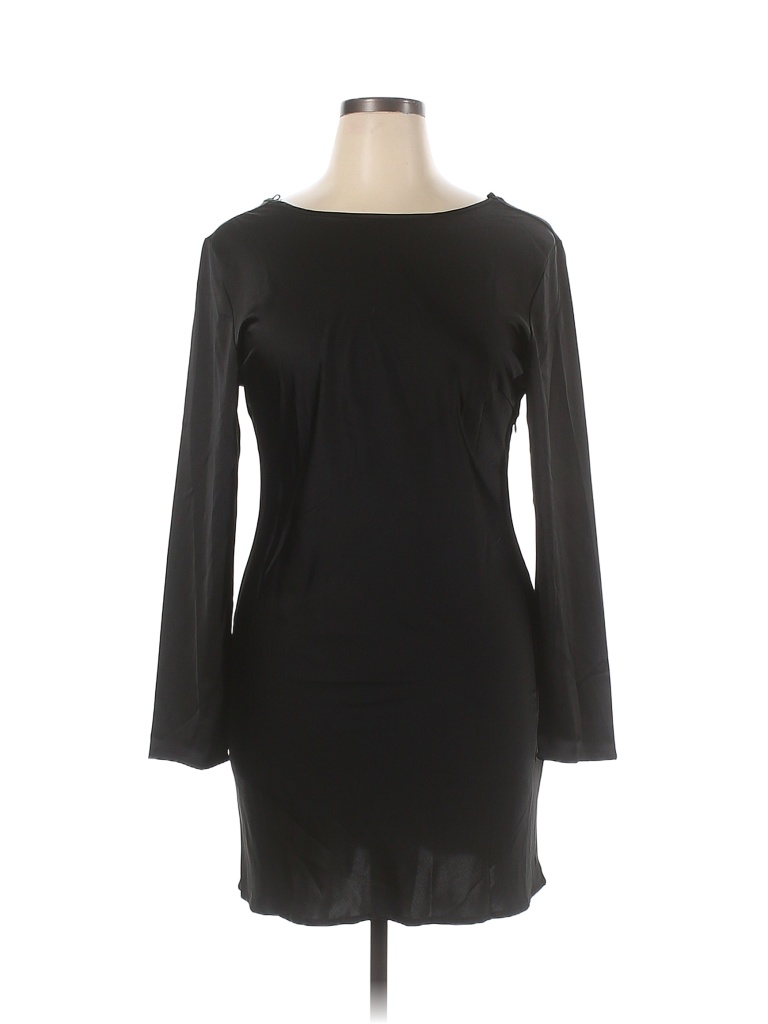Assorted Brands 100% Polyester Solid Black Casual Dress Size 14 - 84% ...