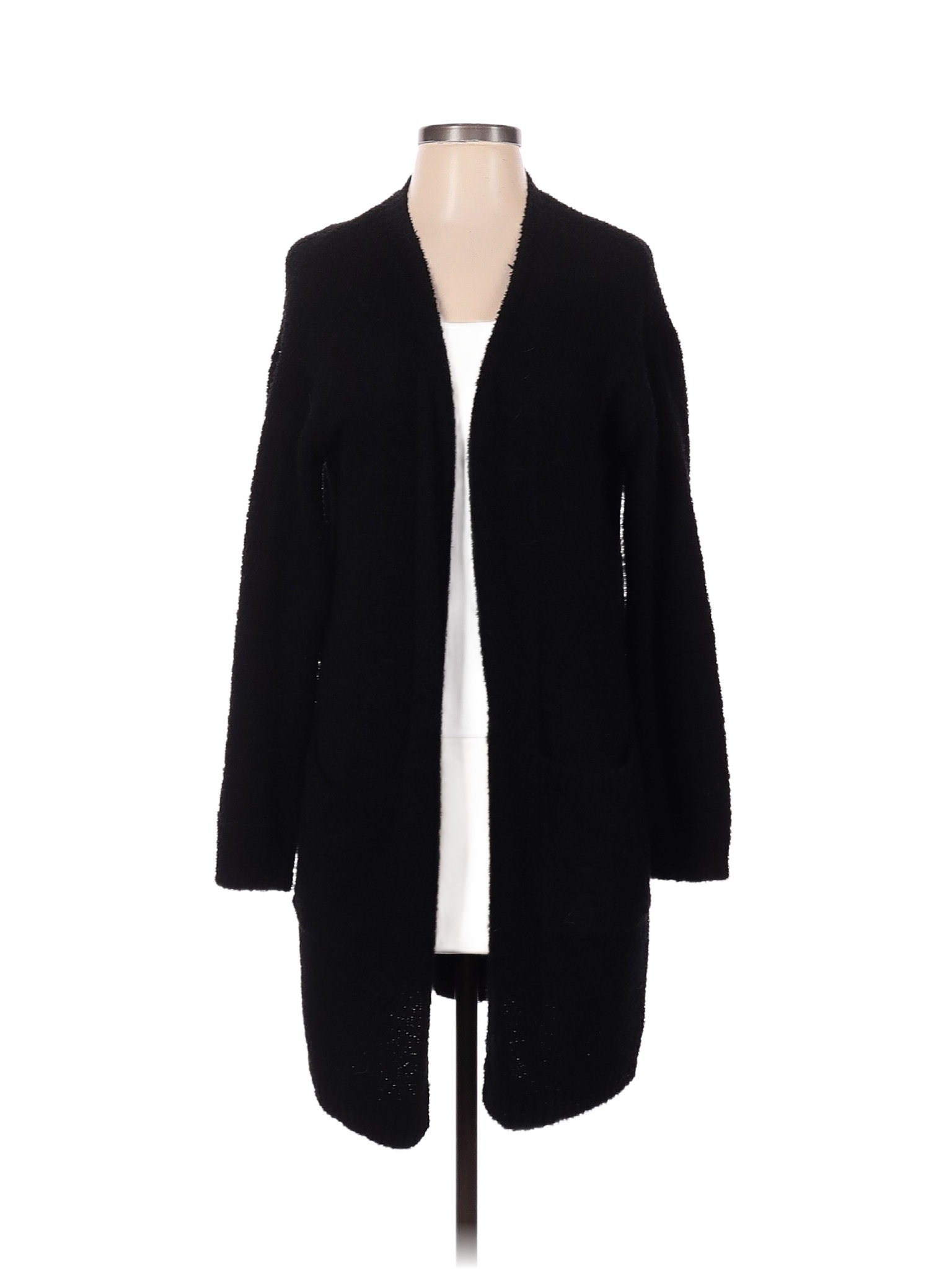 Amaryllis 100% Polyester Solid Black Cardigan Size XS - 89% off | thredUP