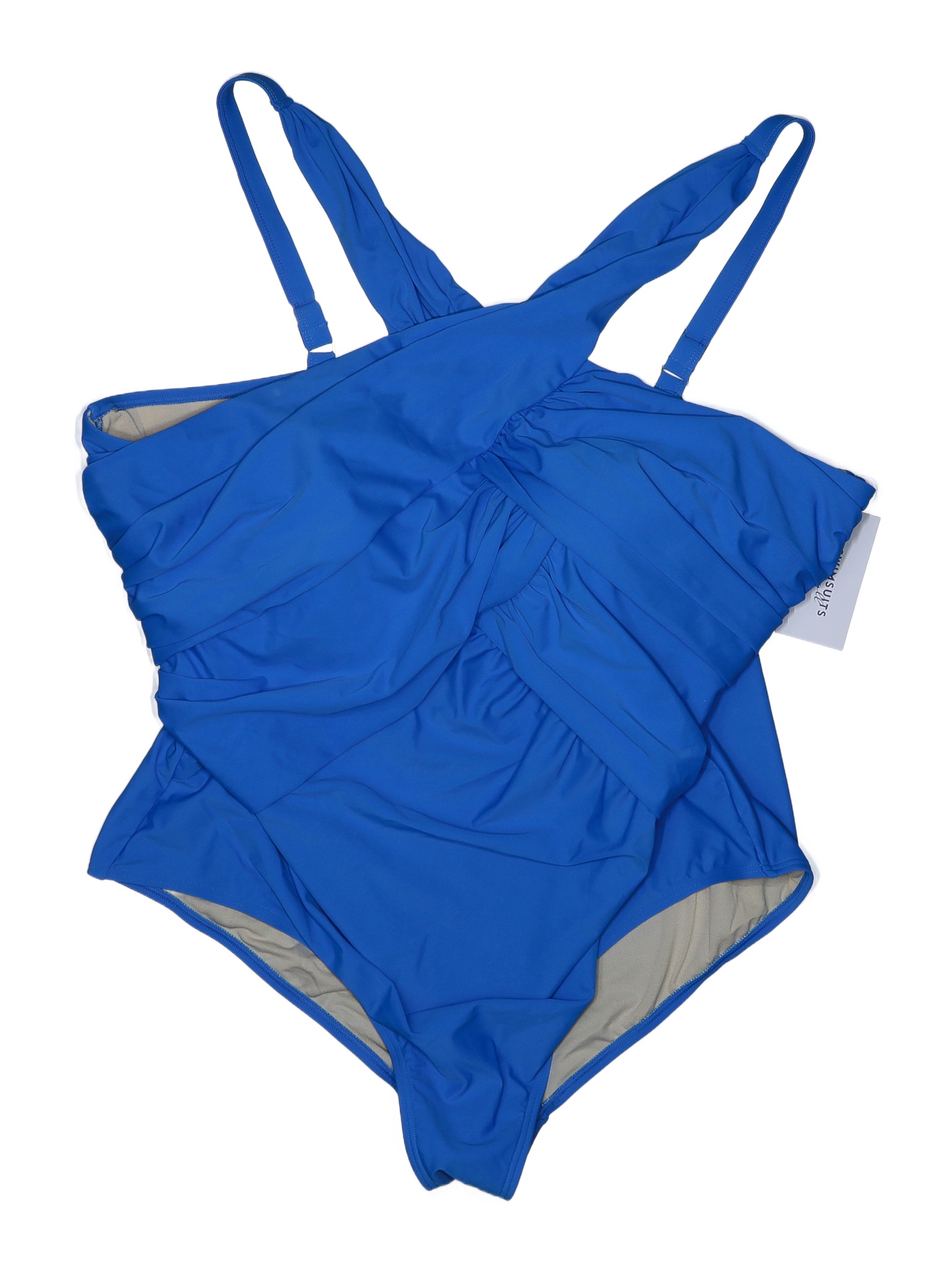 Swimsuits for all Solid Blue One Piece Swimsuit 30 Waist - 66% off ...