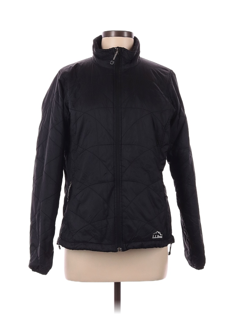 L.L.Bean 100% Nylon Solid Black Jacket Size M (Petite) - 48% off | thredUP