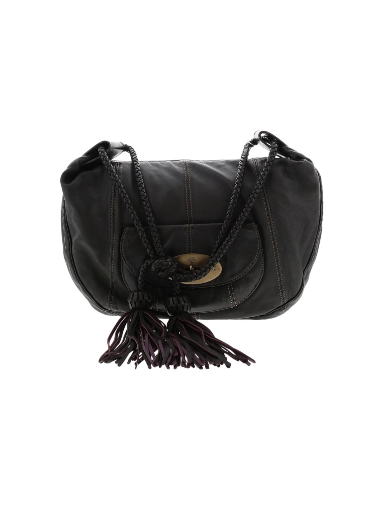 Mulberry 100% Calf Leather Solid Black Brown Vintage Araline Leather ...