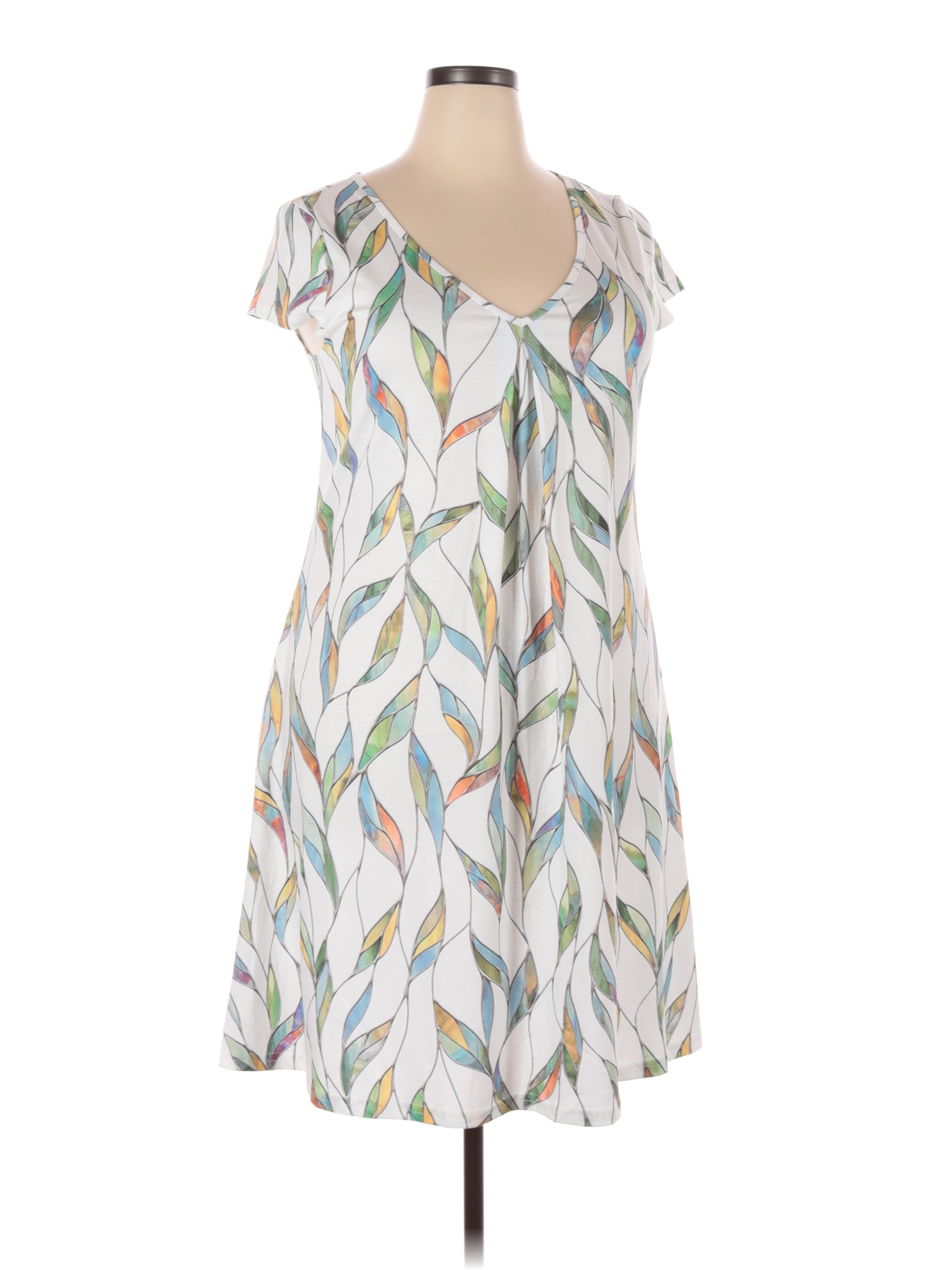 NORACORA 100% Polyester White Casual Dress Size XXL - 52% off | thredUP