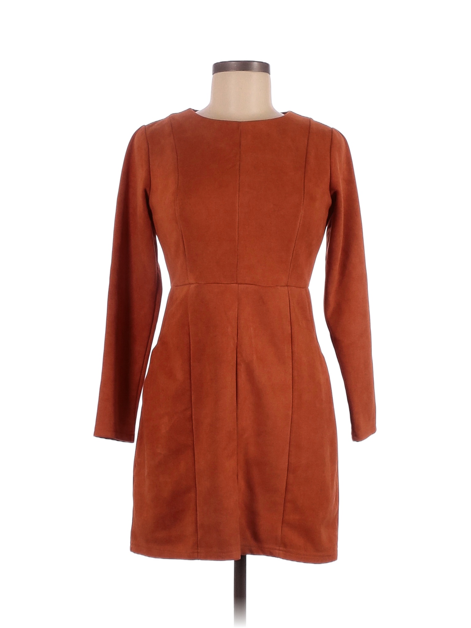 Unbranded Solid Burnt Orange Orange Cocktail Dress Size M - 75% off ...