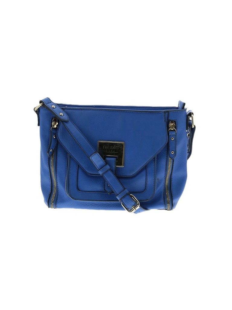 Nicole by Nicole Miller 100% Pvc Solid Blue Crossbody Bag One Size - 59 ...