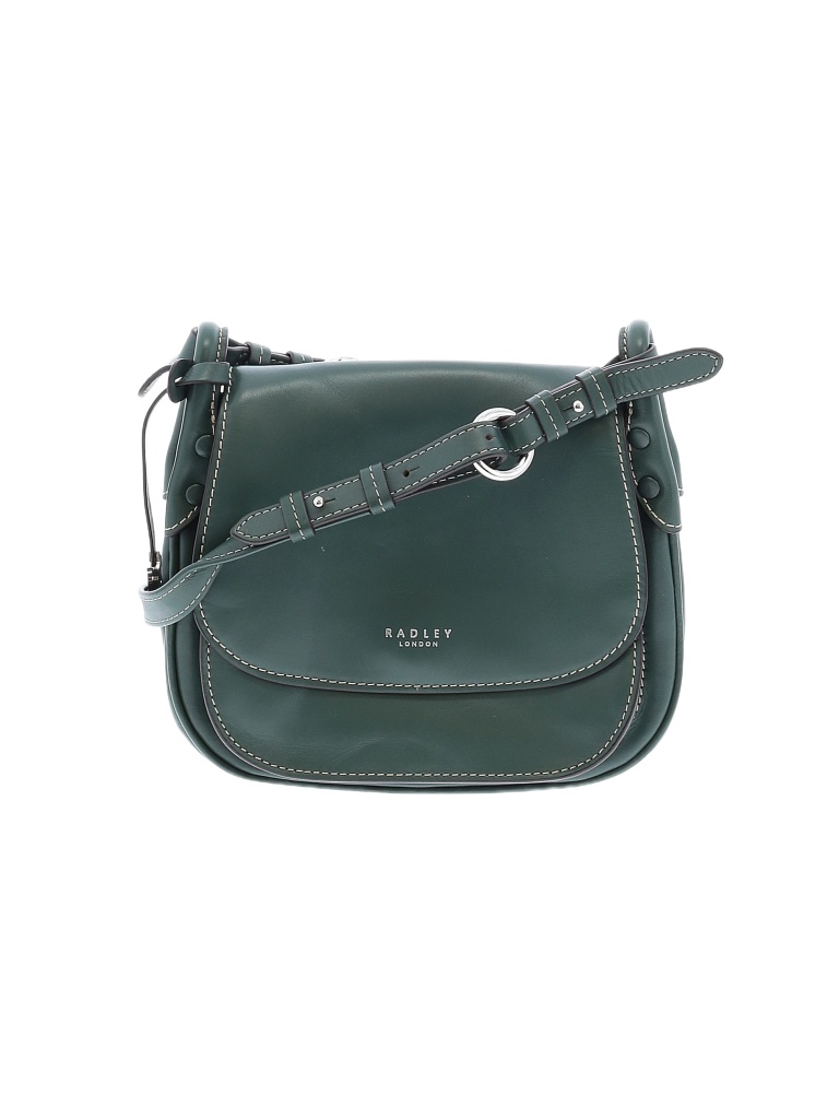 Radley London 100% Leather Solid Green Leather Crossbody Bag One Size ...