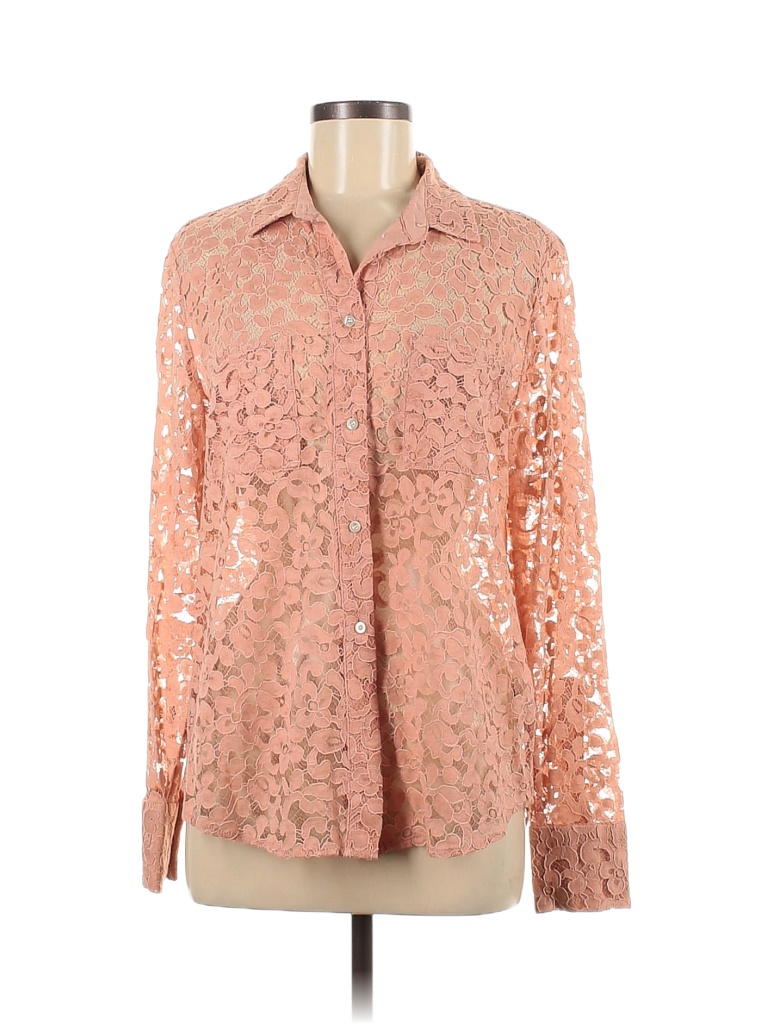 J.Crew Collection Floral Colored Pink Long Sleeve Button-Down Shirt Size 8 - 82% off | thredUP