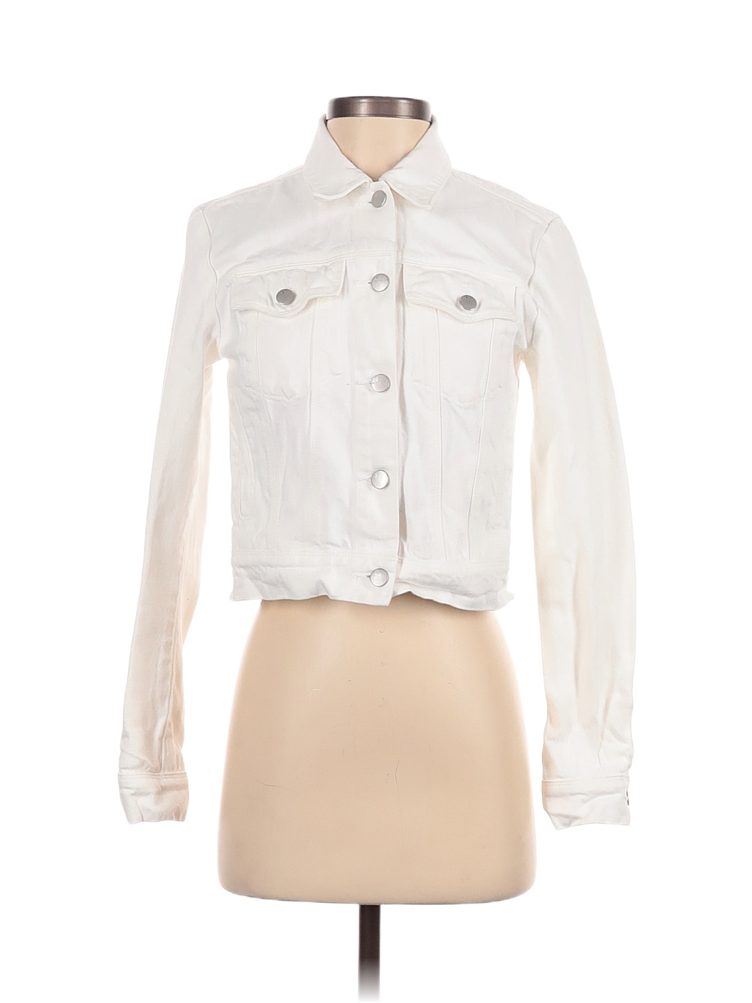 J Brand 100% Cotton Solid White Denim Jacket Size XS - 82% off | thredUP