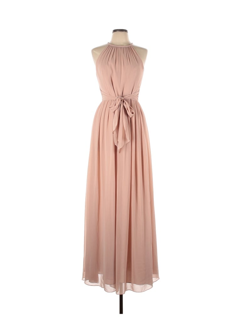 Monique Lhuillier Bridesmaid 100 Polyester Solid Blush Pink Pink