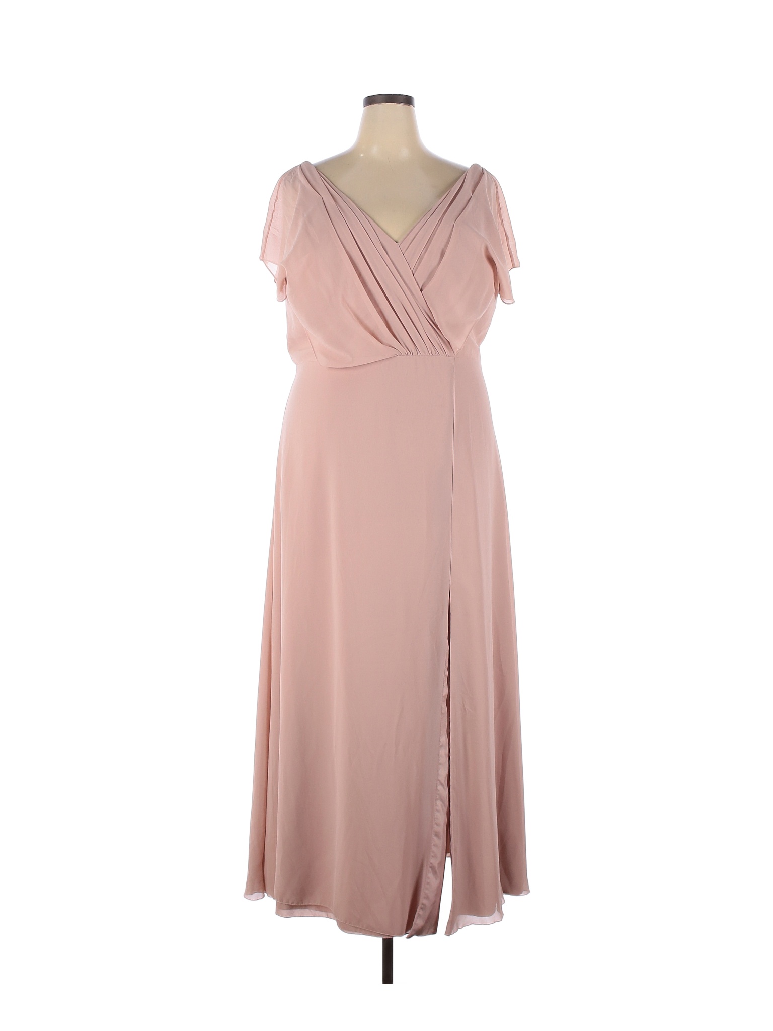Monique Lhuillier Bridesmaid 100 Polyester Solid Blush Pink Pink Gwen