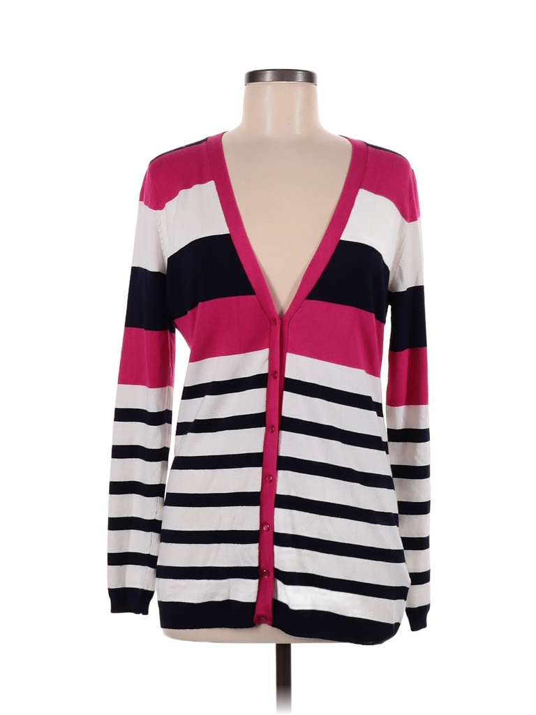 Cyrus Color Block Stripes Blue Cardigan Size M 76 Off Thredup