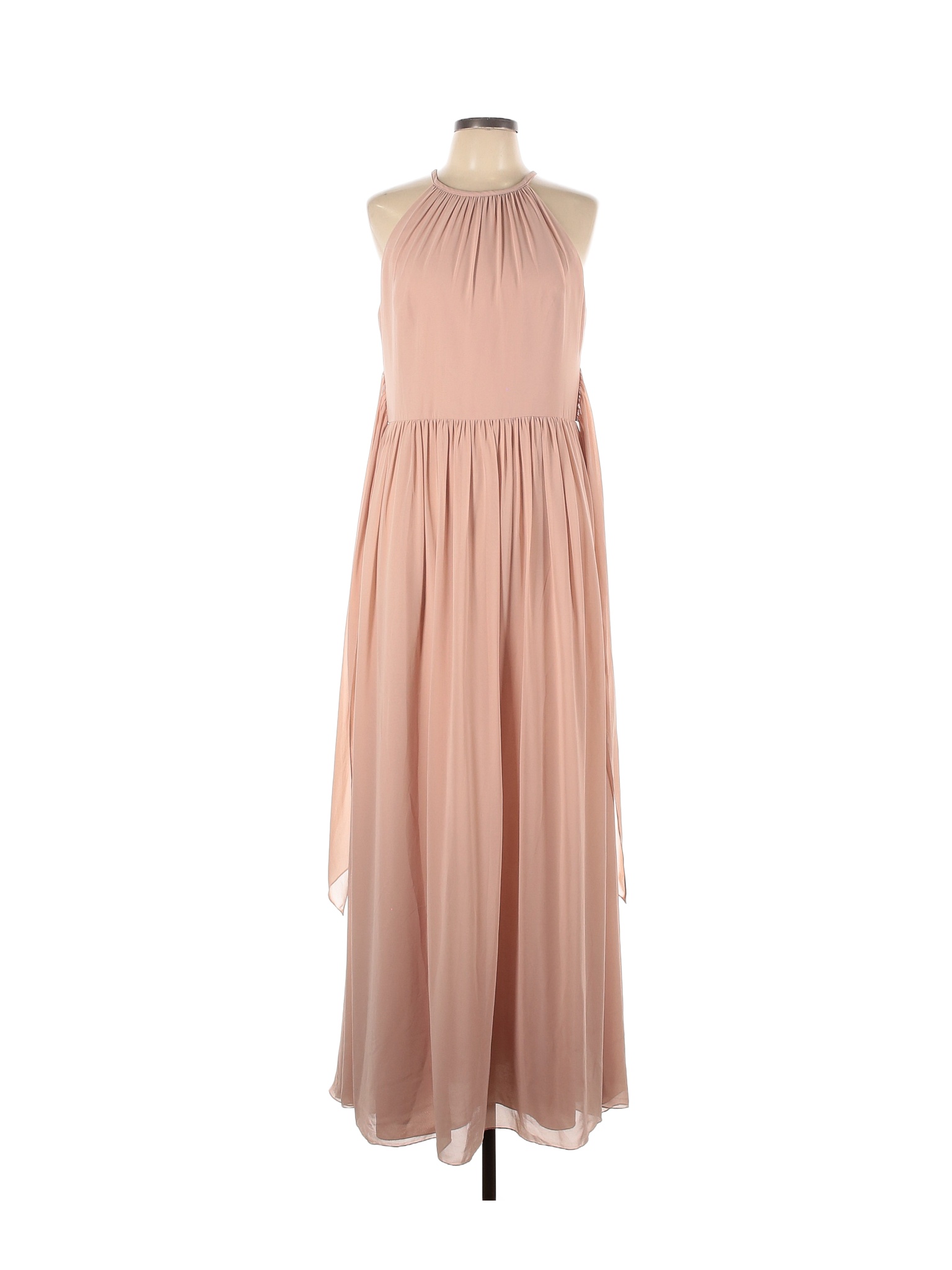 Monique Lhuillier Bridesmaid 100 Polyester Solid Blush Pink Pink