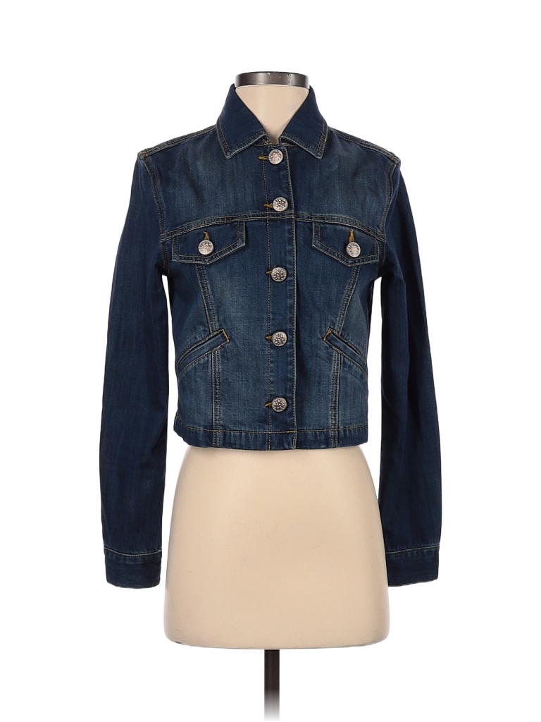 CAbi 100% Cotton Blue Denim Jacket Size S - 70% off | ThredUp