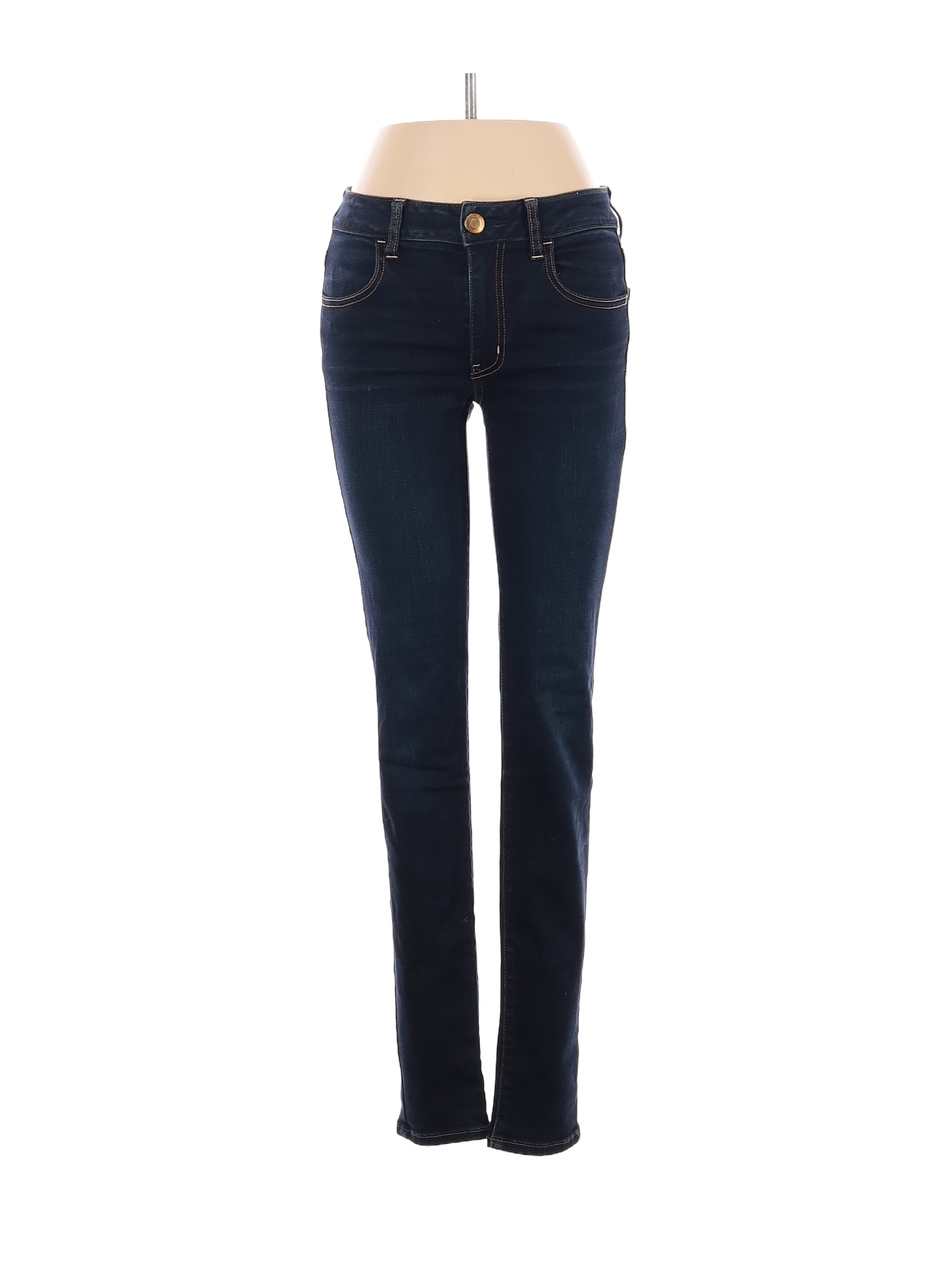American Eagle Outfitters Solid Blue Jeans Size 6 Tall 60 Off