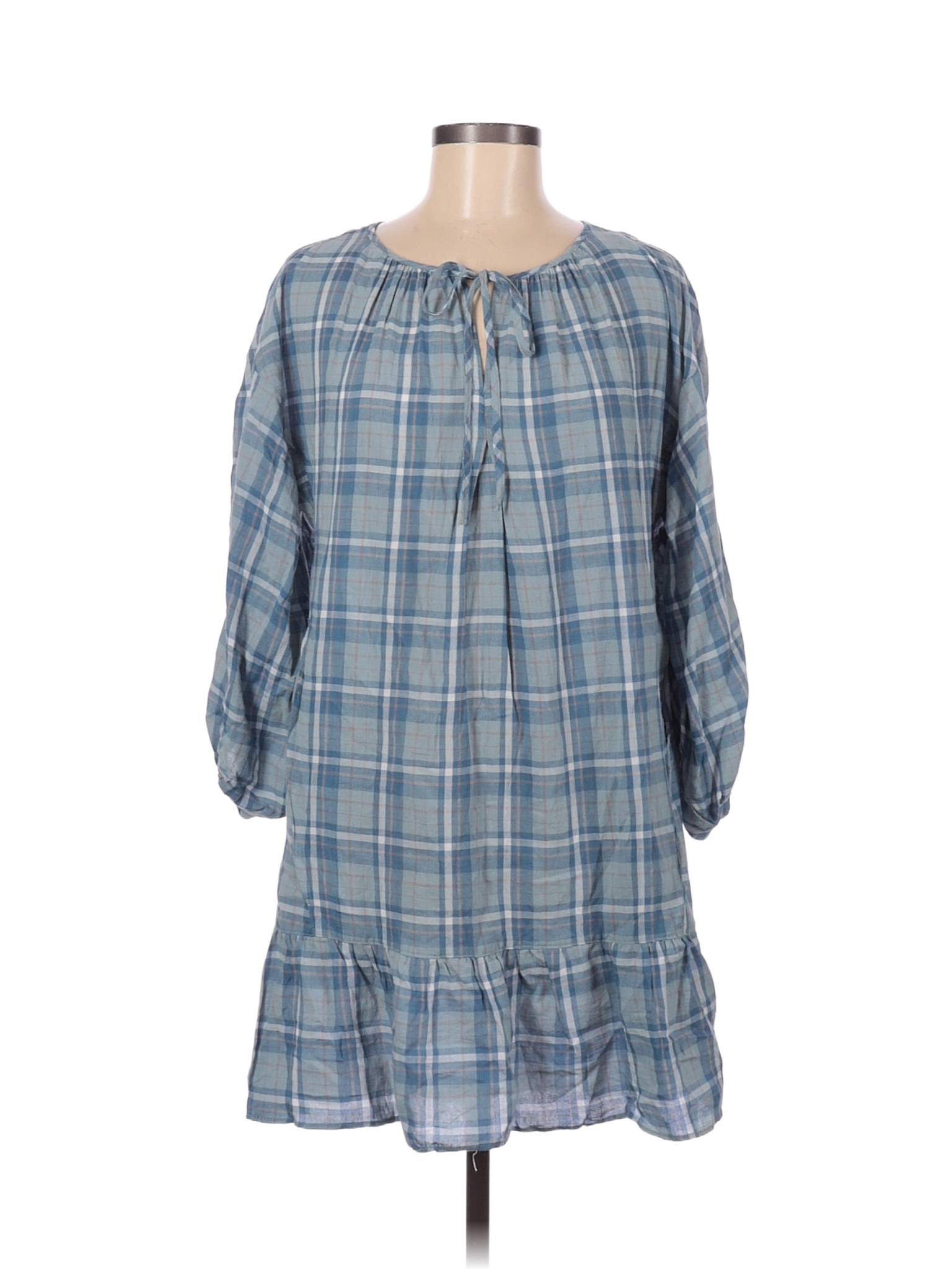Max Studio Plaid Multi Color Blue Casual Dress Size M - 84% off | thredUP