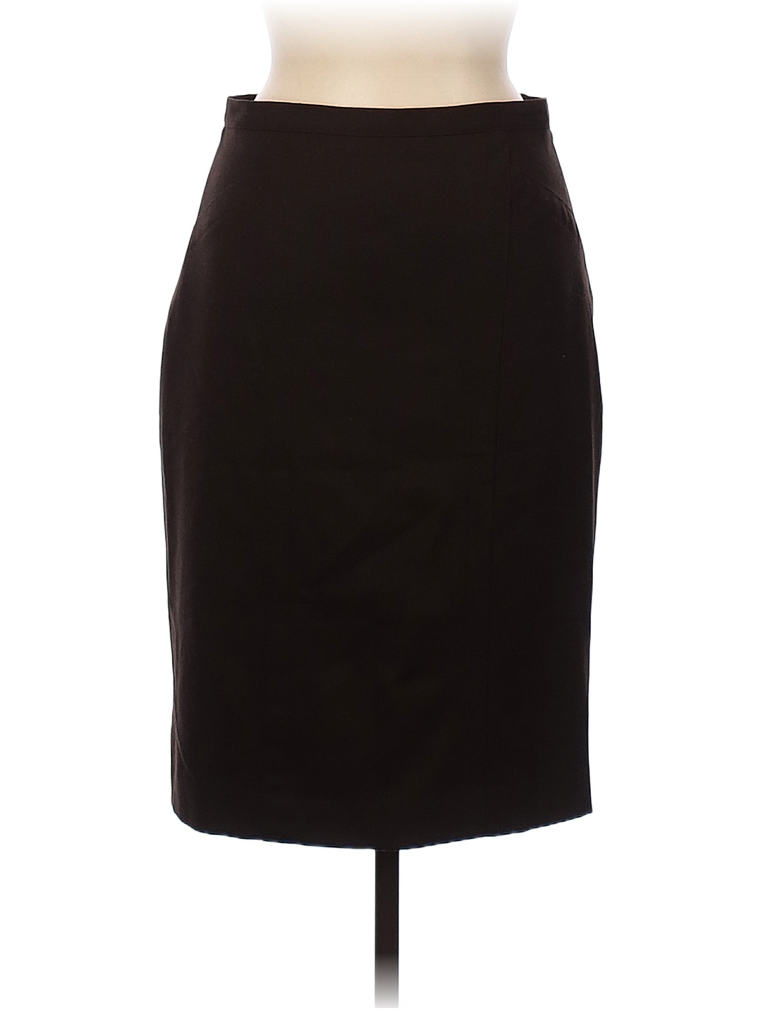 ETRO Solid Brown Wool Skirt Size 44 (IT) - 92% off | ThredUp