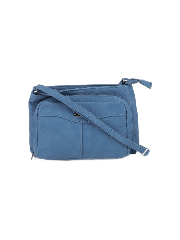 Koltov 100% Vinyl Solid Blue Crossbody Bag One Size - 60% off | thredUP