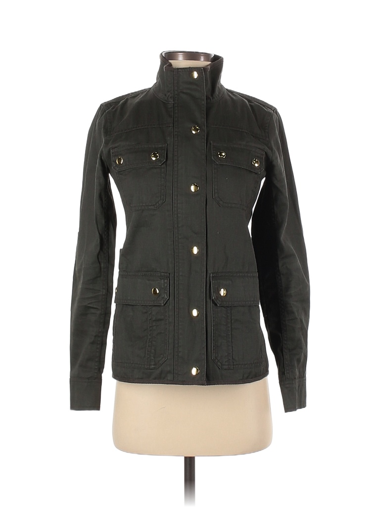 J.Crew Factory Store 100% Cotton Solid Colored Gray Denim Jacket Size ...