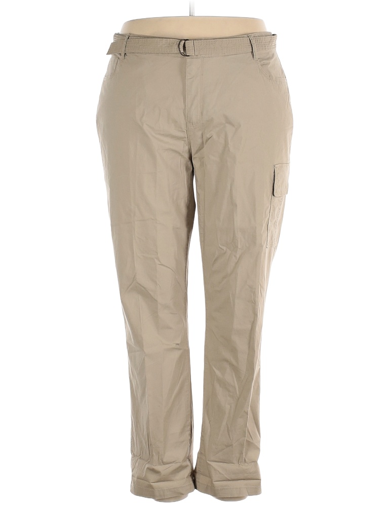 DKNY Solid Colored Tan Khakis Size 18 (Plus) - 79% off | thredUP