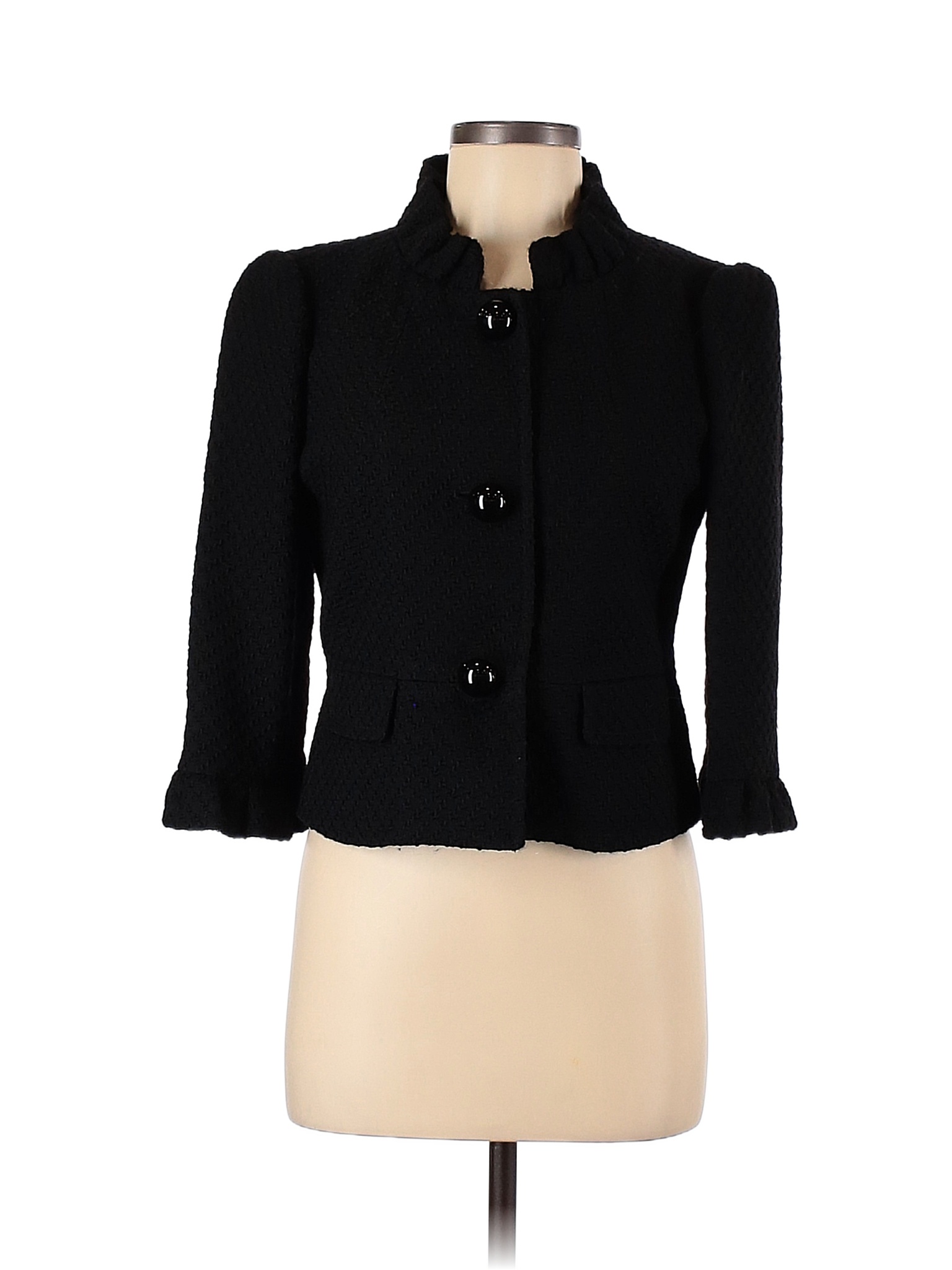 Ann Taylor 100% Wool Solid Black Wool Blazer Size 6 - 83% off | ThredUp