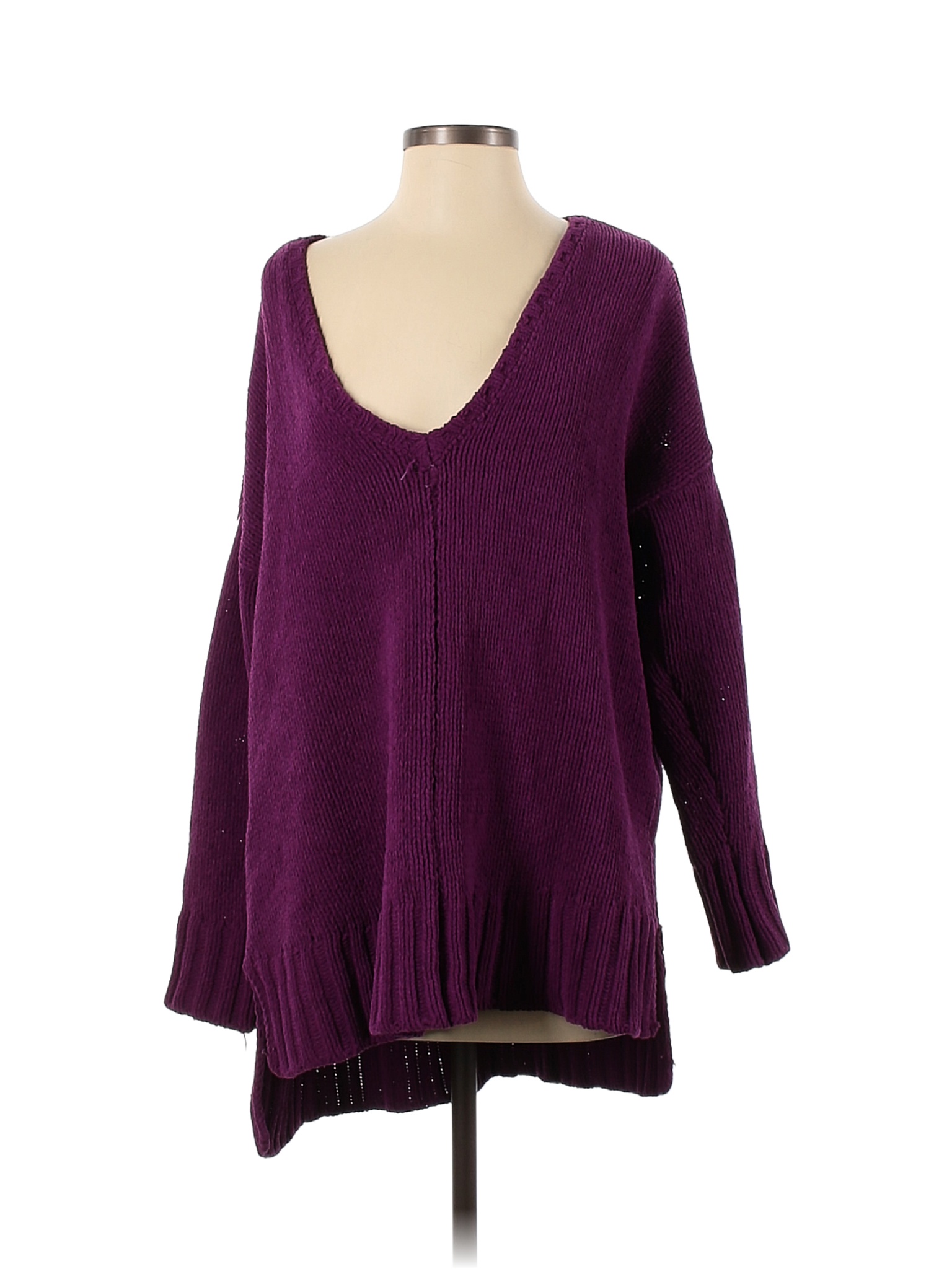 Show Me Your Mumu 100% Polyester Color Block Purple Pullover Sweater ...