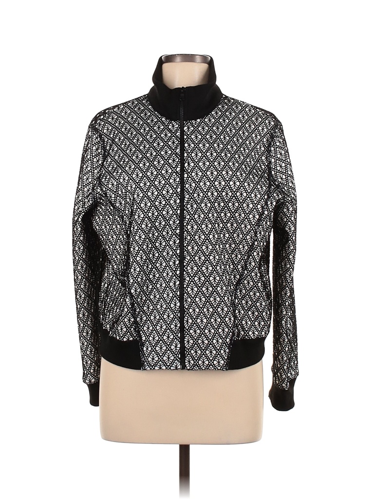 Ruby Rd. 100% Polyester Color Block Colored Black Jacket Size L - 69% ...