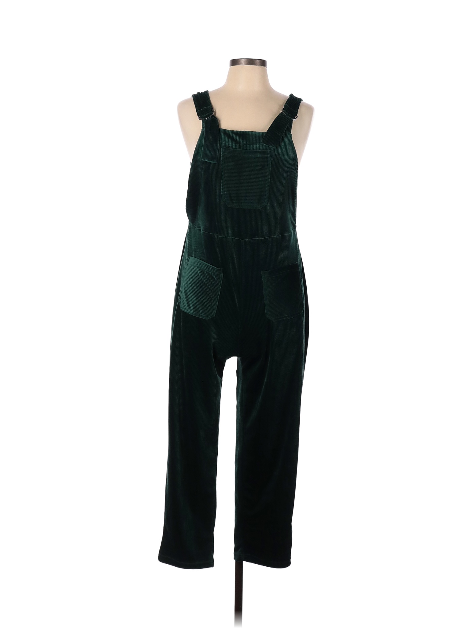 ModCloth Solid Green Overalls Size L - 57% off | thredUP