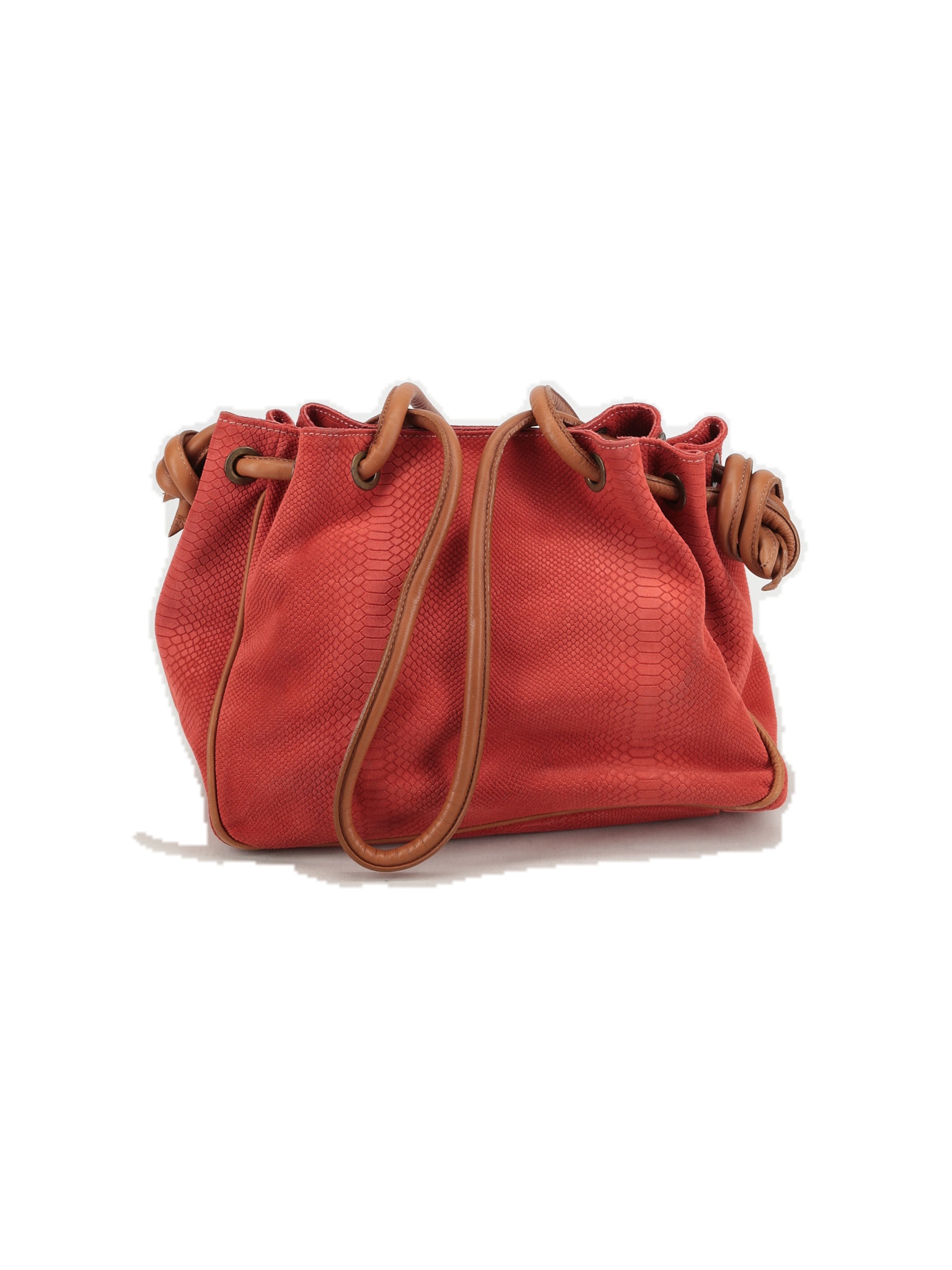 Sundance 100% Leather Solid Colored Orange Leather Shoulder Bag One ...