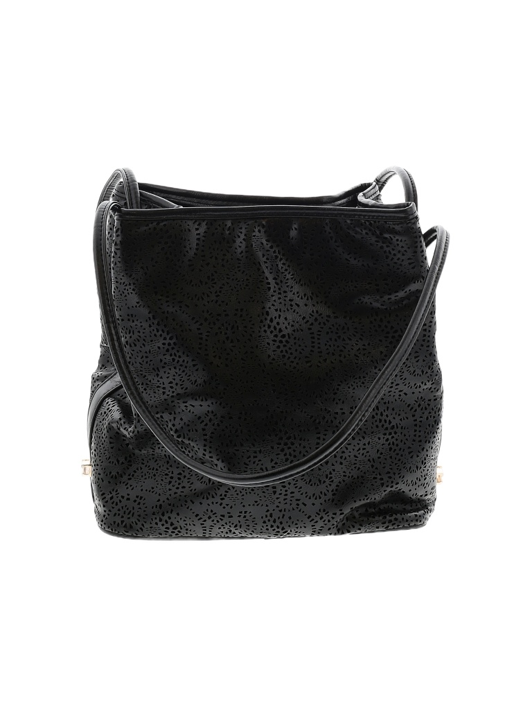 Samoe Style 100% Leather Solid Black Leather Shoulder Bag One Size - 70 ...