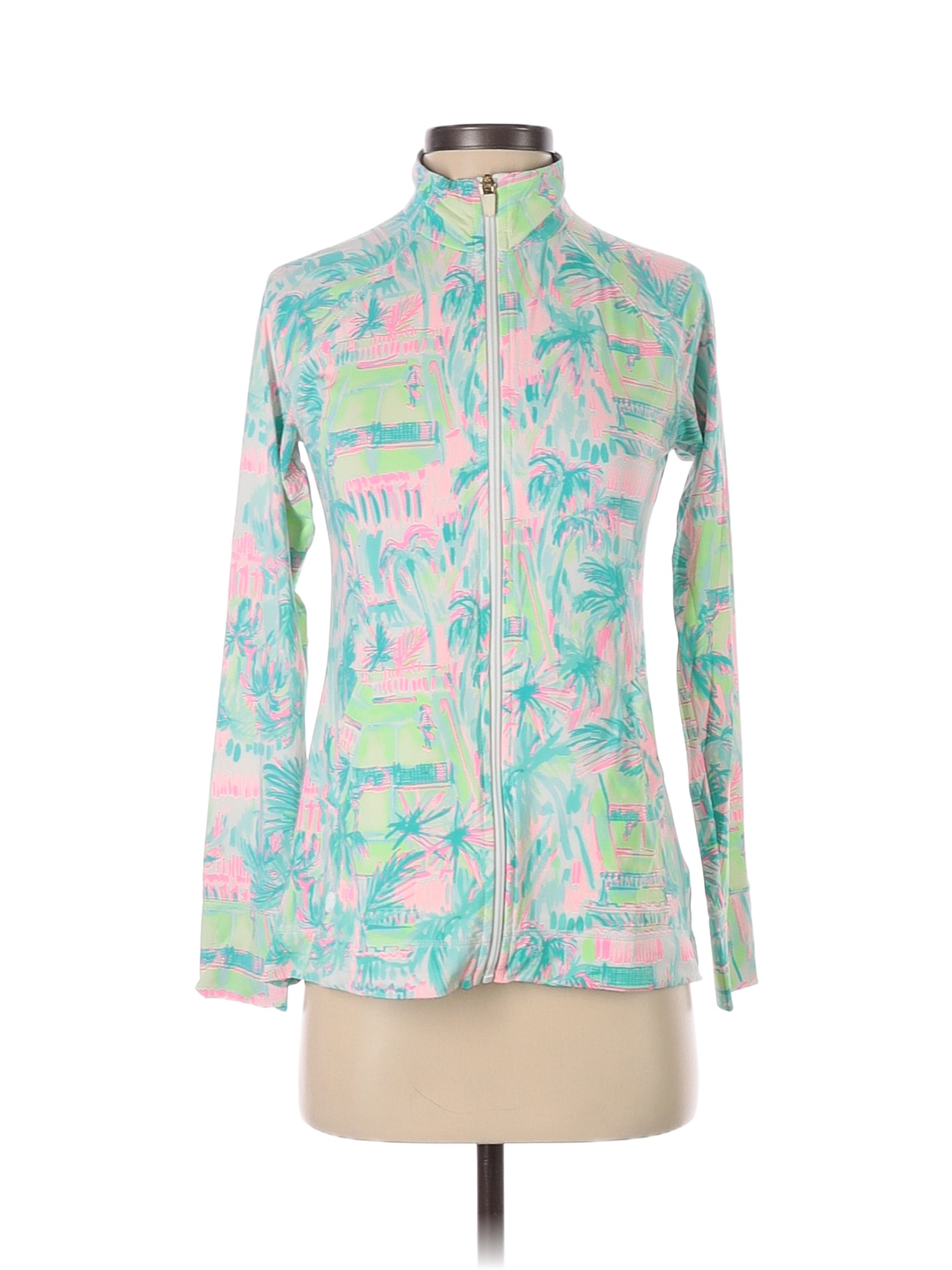 Lilly Pulitzer Floral Motif Floral Graphic Tropical Pink Blue Track ...