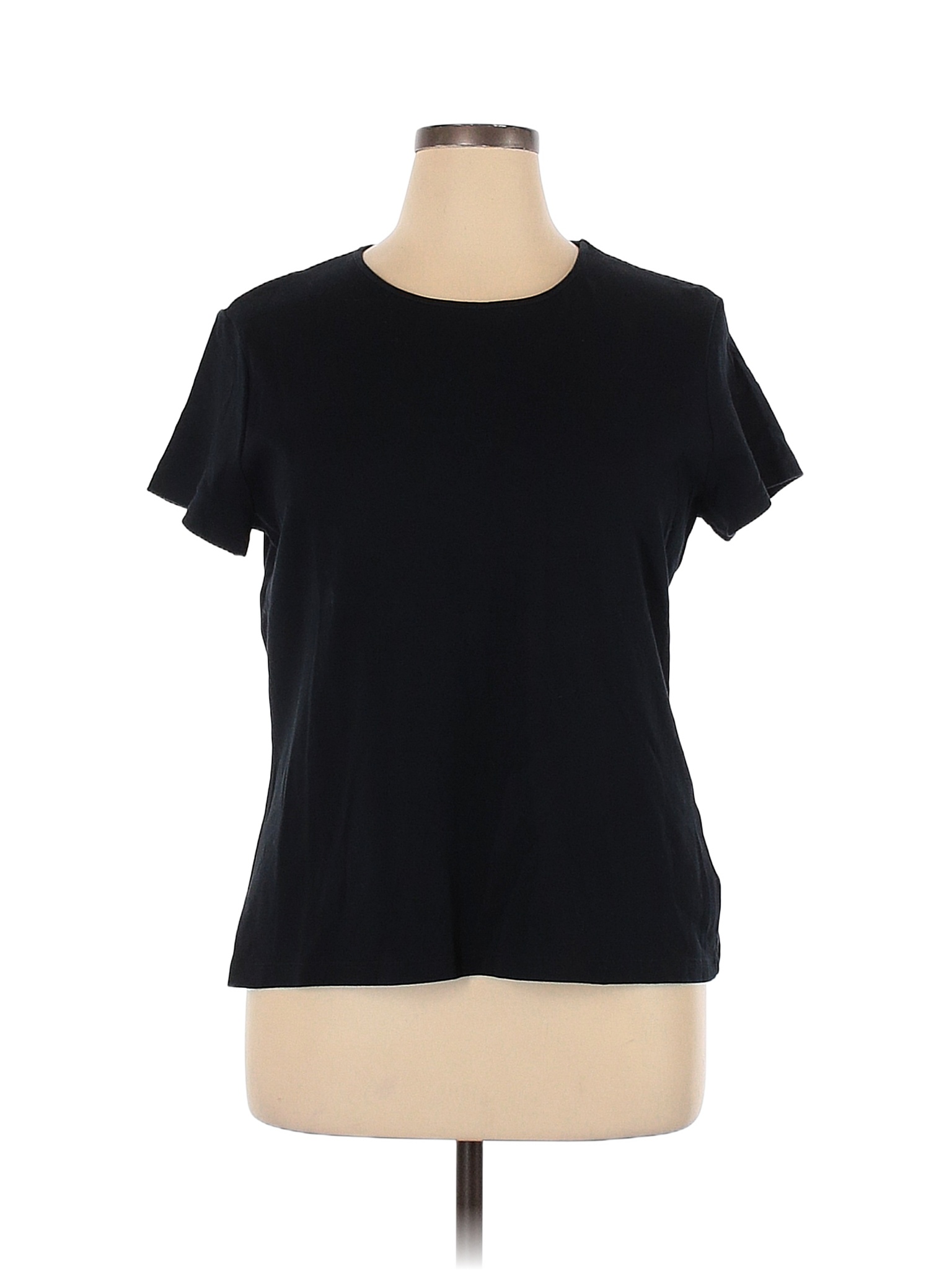 Croft And Barrow 100 Pima Cotton Polka Dots Black Short Sleeve T Shirt
