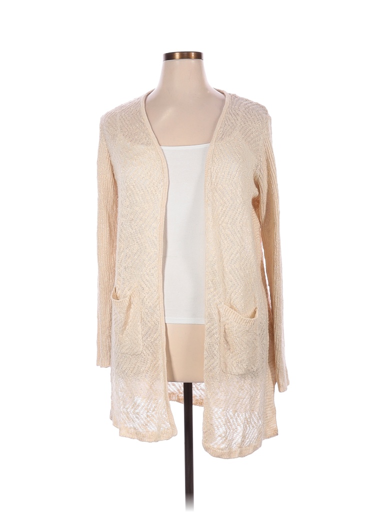 AB Studio 100% Acrylic Color Block Solid Ivory Cardigan Size XL - 71% ...